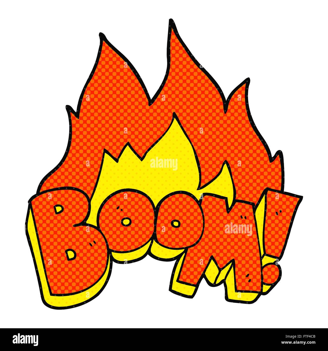 freehand drawn comic book style cartoon boom Stock Vector Image & Art ...