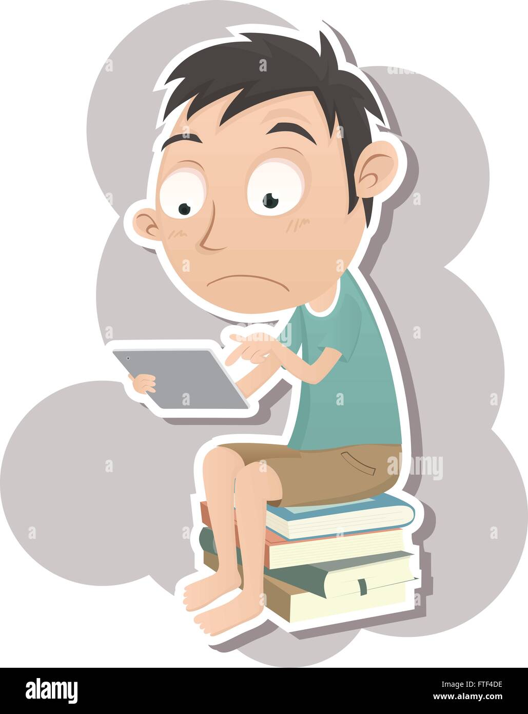 Tablet computer boy Stock Vector Images - Alamy