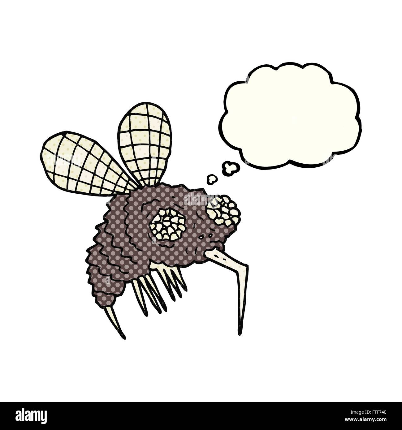 freehand drawn thought bubble cartoon fly Stock Vector Image & Art - Alamy