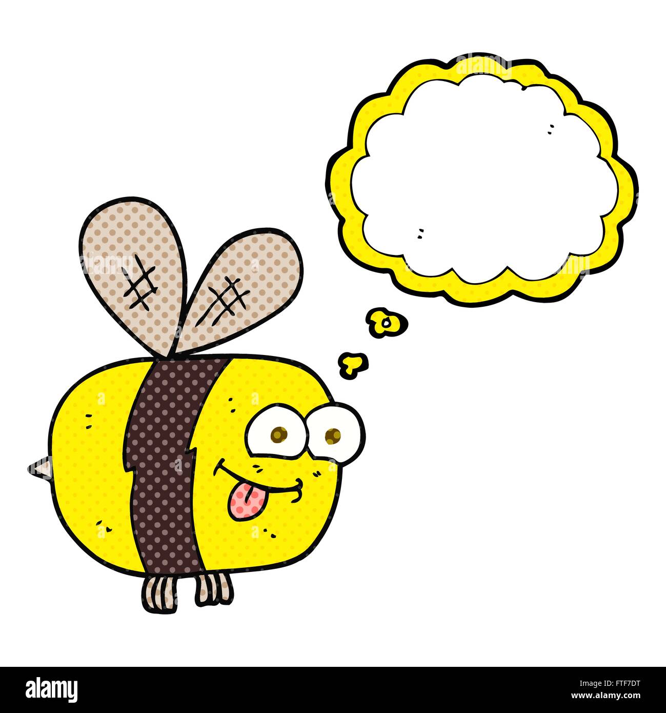 freehand drawn thought bubble cartoon bee Stock Vector Image & Art - Alamy