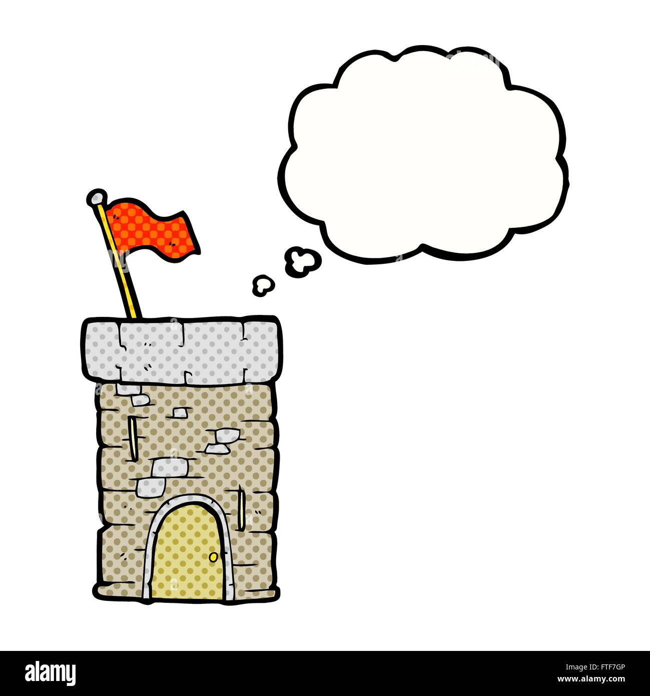 Freehand drawn cartoon old castle hi-res stock photography and images ...