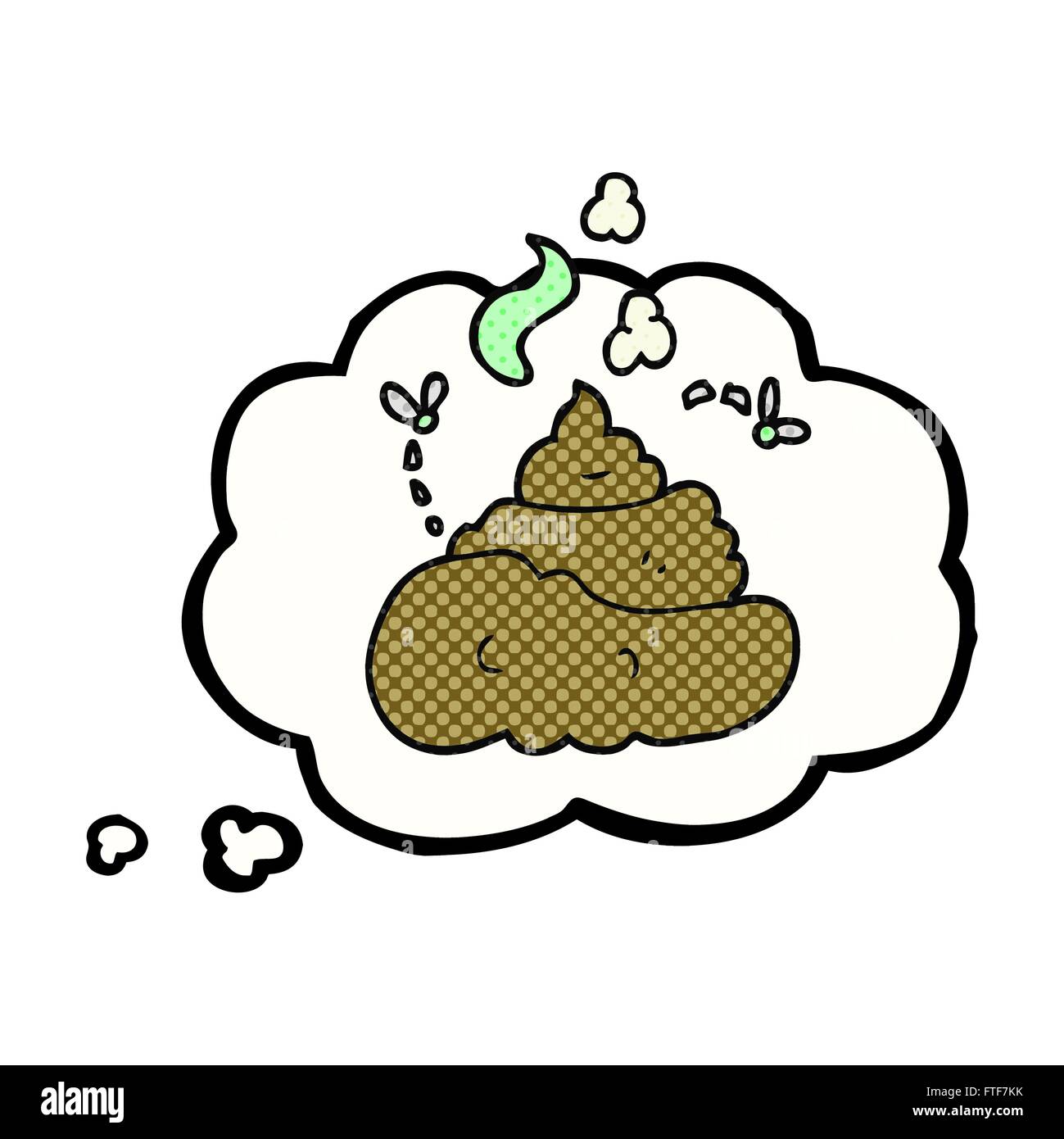 freehand drawn thought bubble cartoon gross poop Stock Vector Image ...