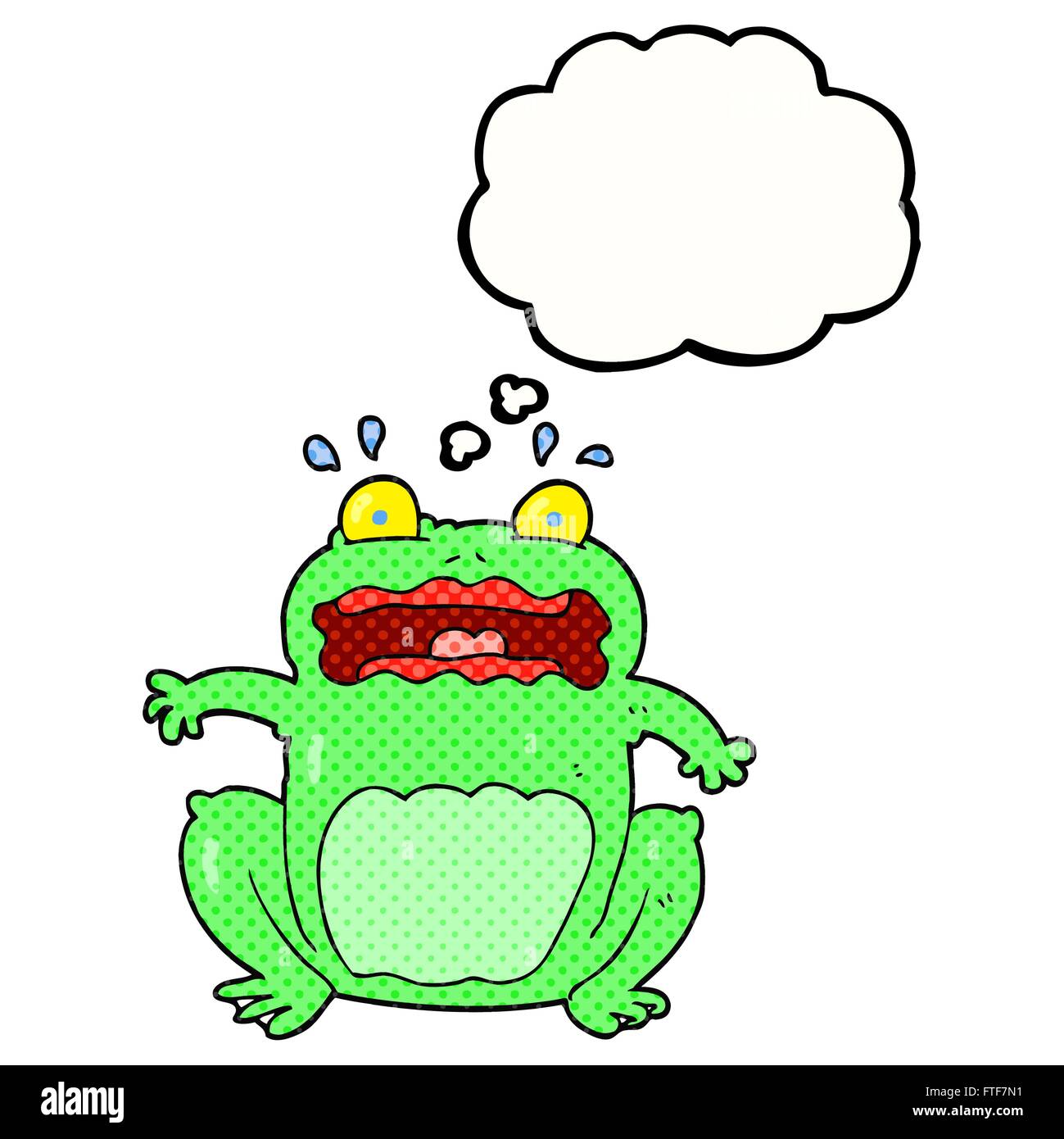 Funny freehand drawn cartoon frog Cut Out Stock Images & Pictures - Alamy