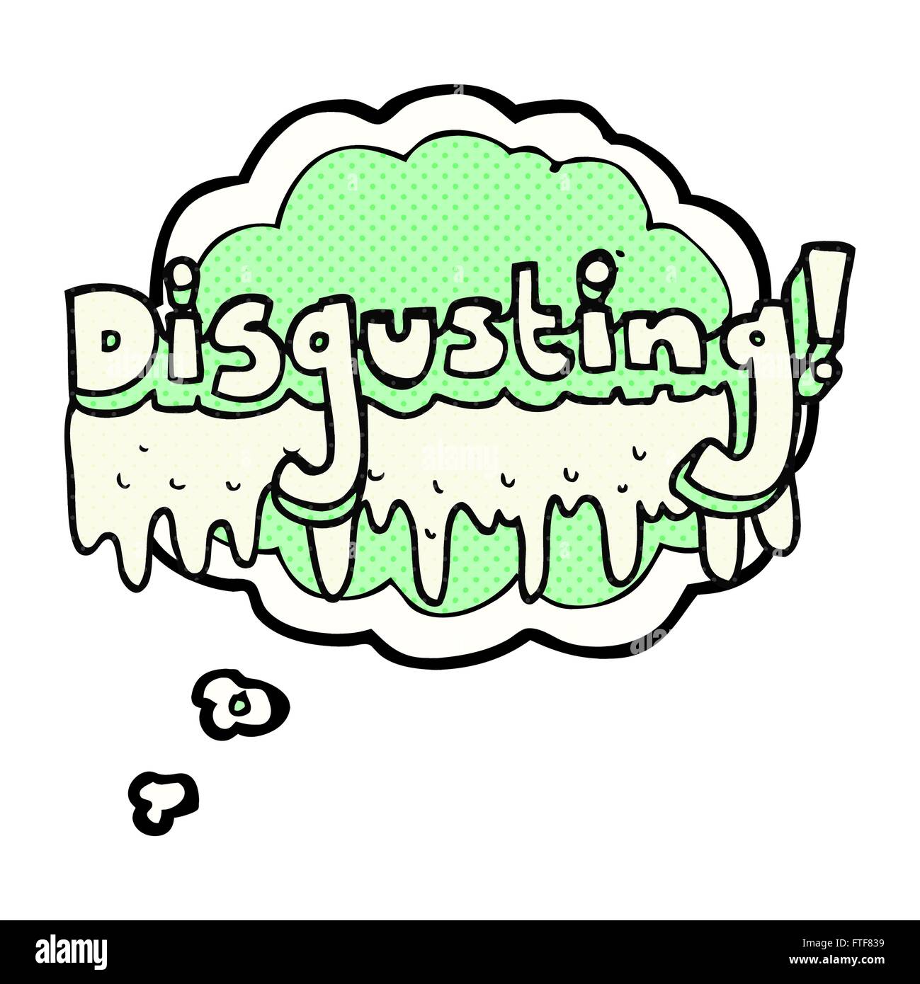 freehand drawn thought bubble cartoon disgusting symbol Stock Vector ...