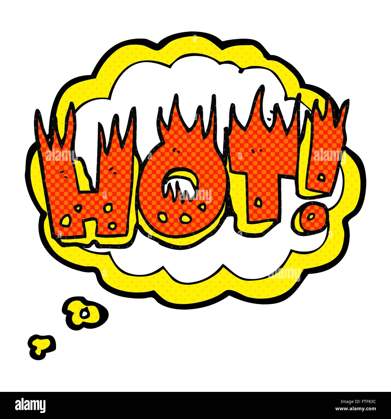 freehand drawn thought bubble cartoon hot symbol Stock Vector Image ...