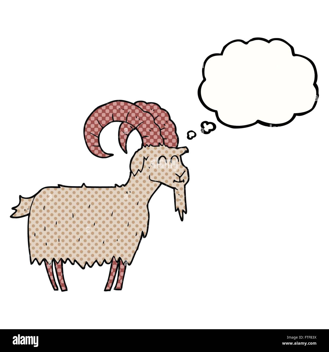 freehand drawn thought bubble cartoon goat Stock Vector Image & Art - Alamy
