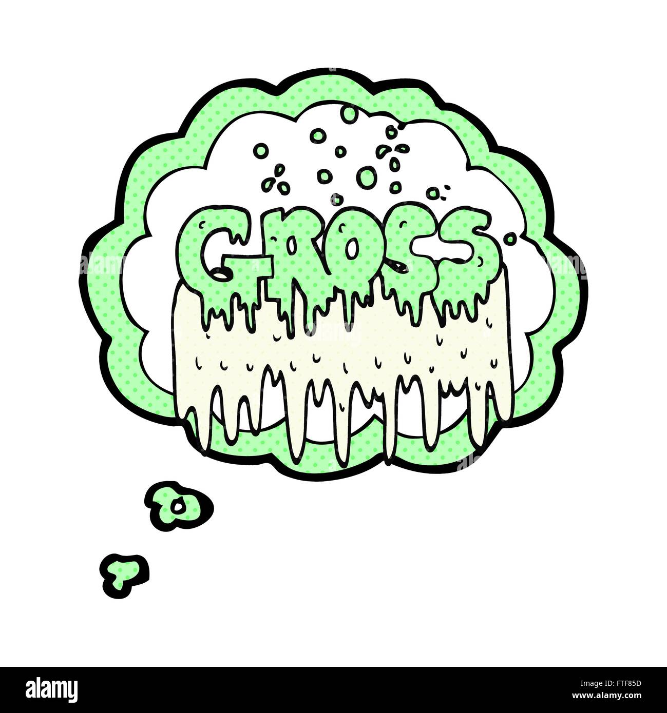 freehand drawn thought bubble cartoon gross symbol Stock Vector Image & Art - Alamy