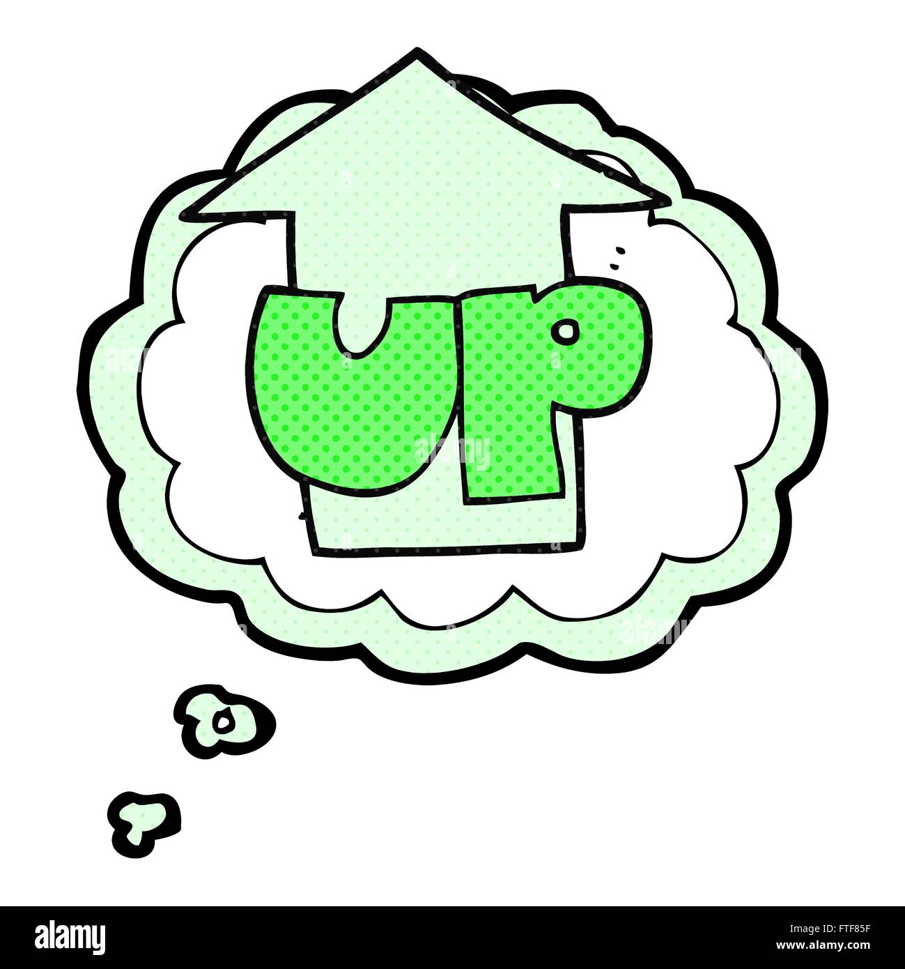 freehand drawn thought bubble cartoon up symbol Stock Vector Image ...