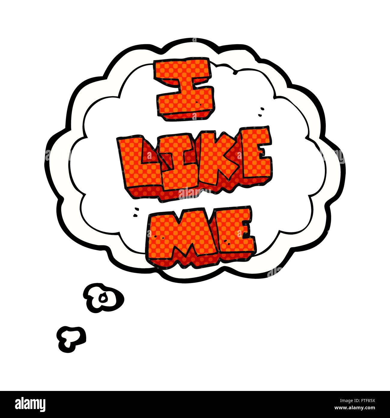 freehand drawn thought bubble cartoon i like me symbol Stock Vector ...