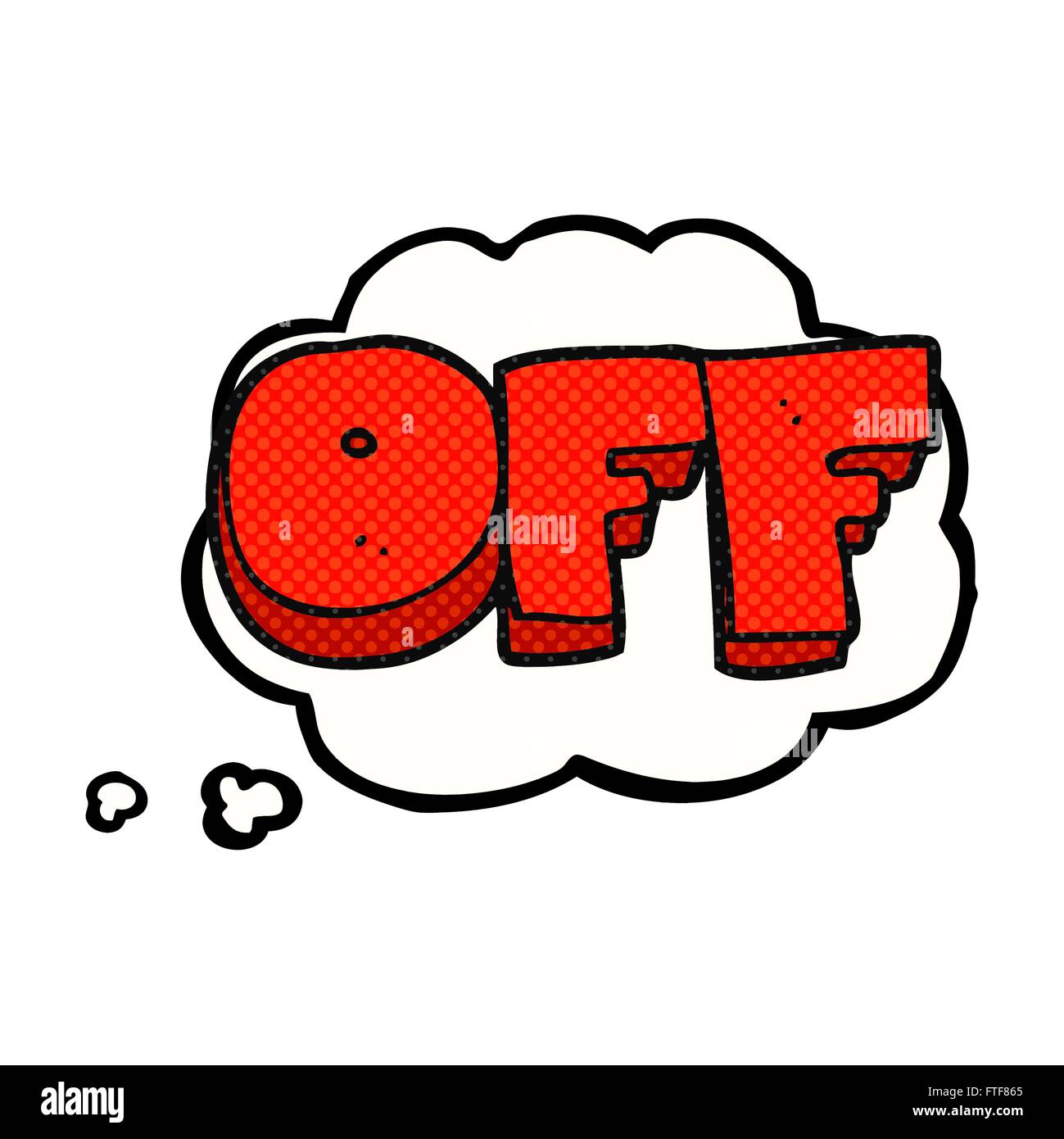 freehand drawn thought bubble cartoon off sign Stock Vector Image & Art ...