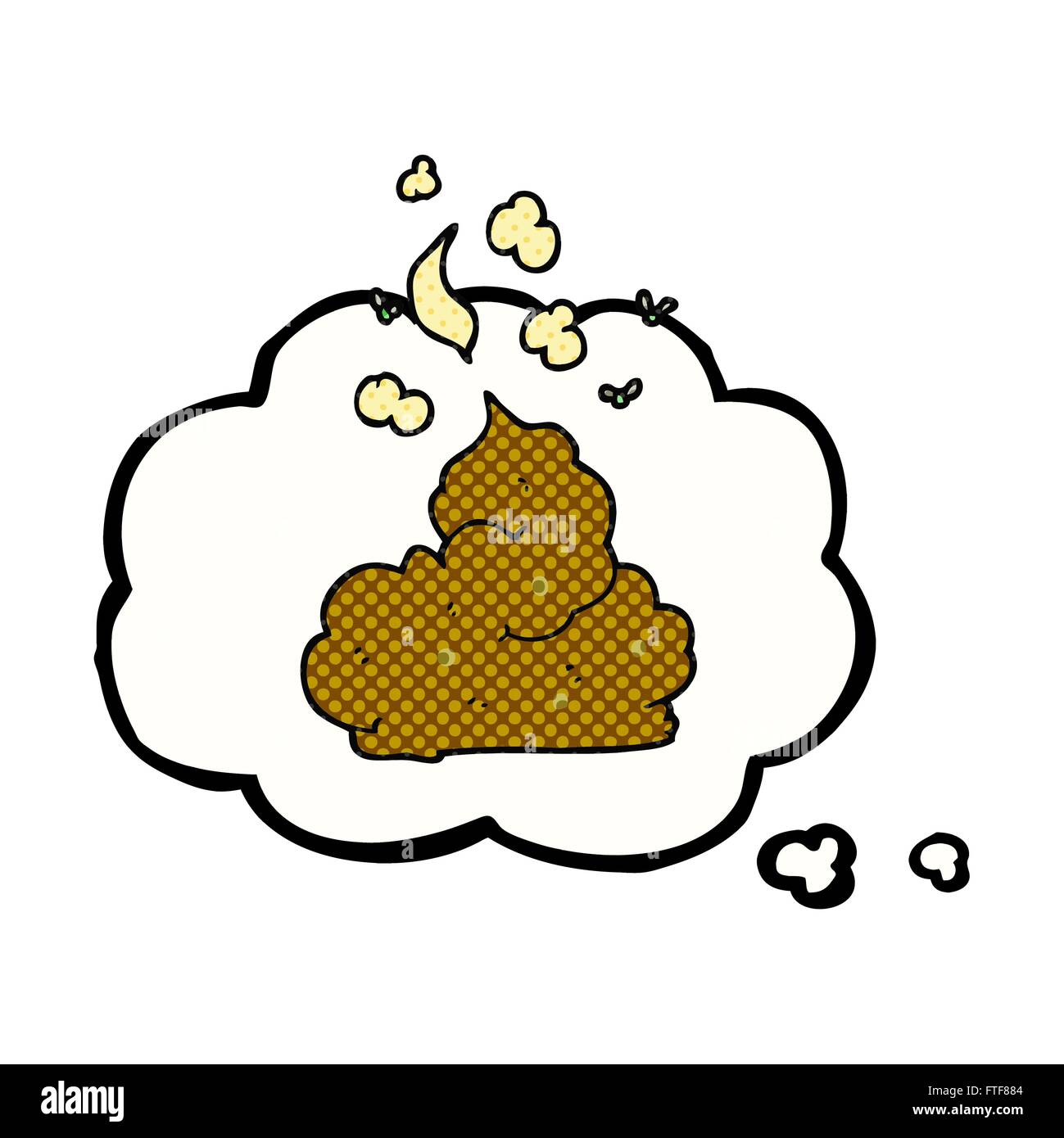 freehand drawn thought bubble cartoon gross poop Stock Vector Image ...