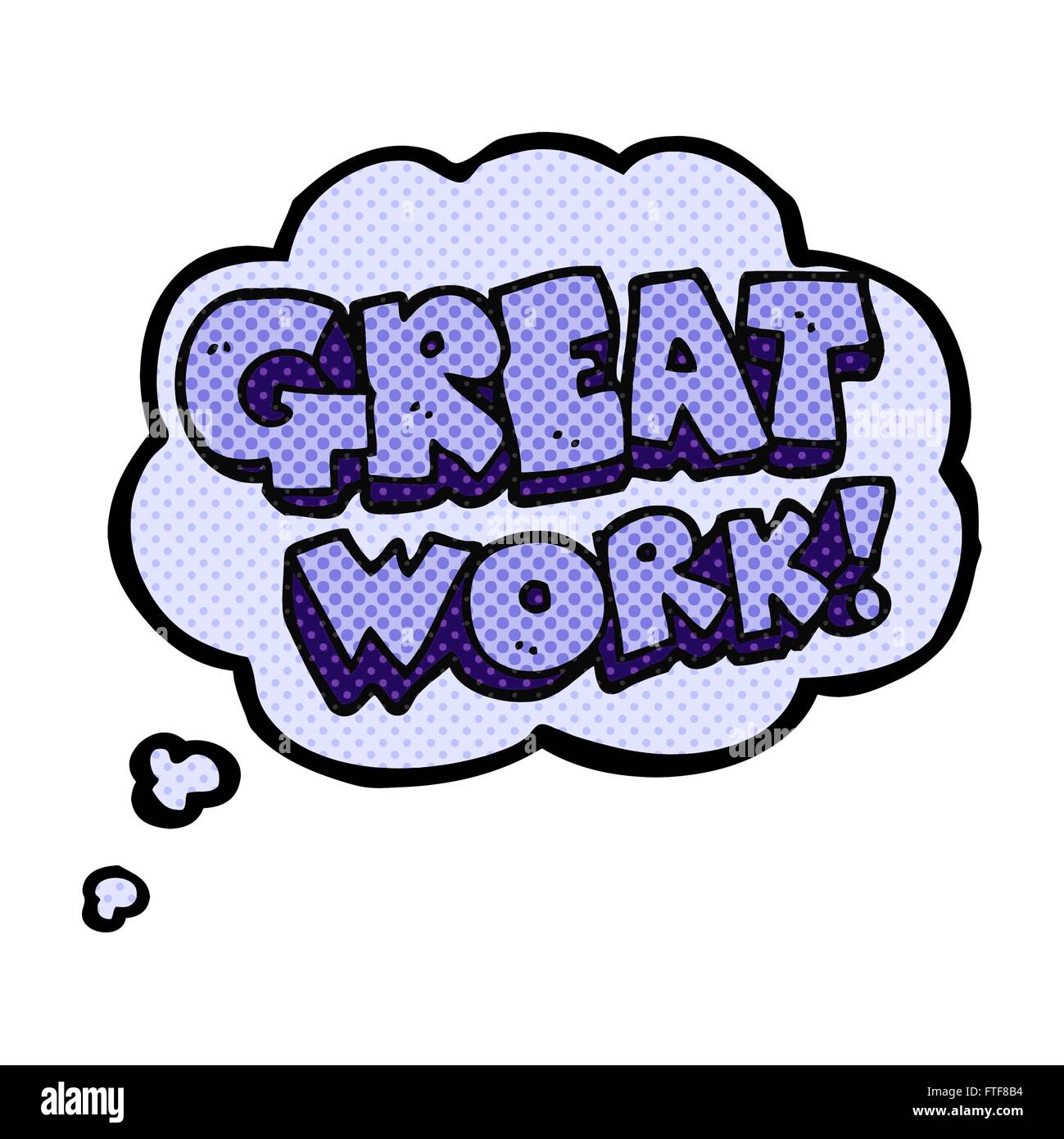 Freehand retro cartoon great work hi-res stock photography and images ...