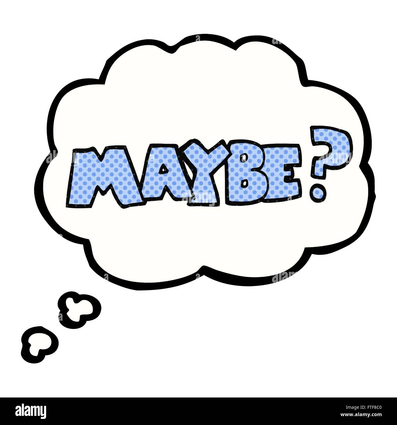 maybe freehand drawn thought bubble cartoon symbol Stock Vector Image ...