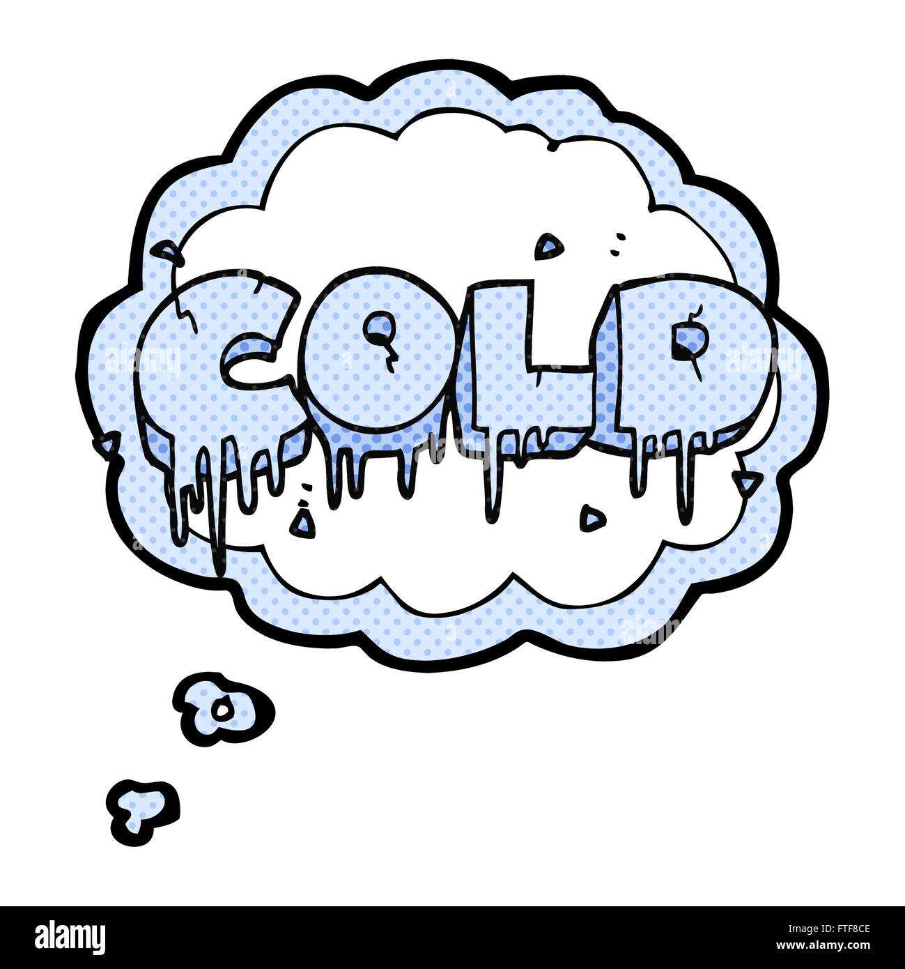 freehand drawn thought bubble cartoon cold text symbol Stock Vector ...
