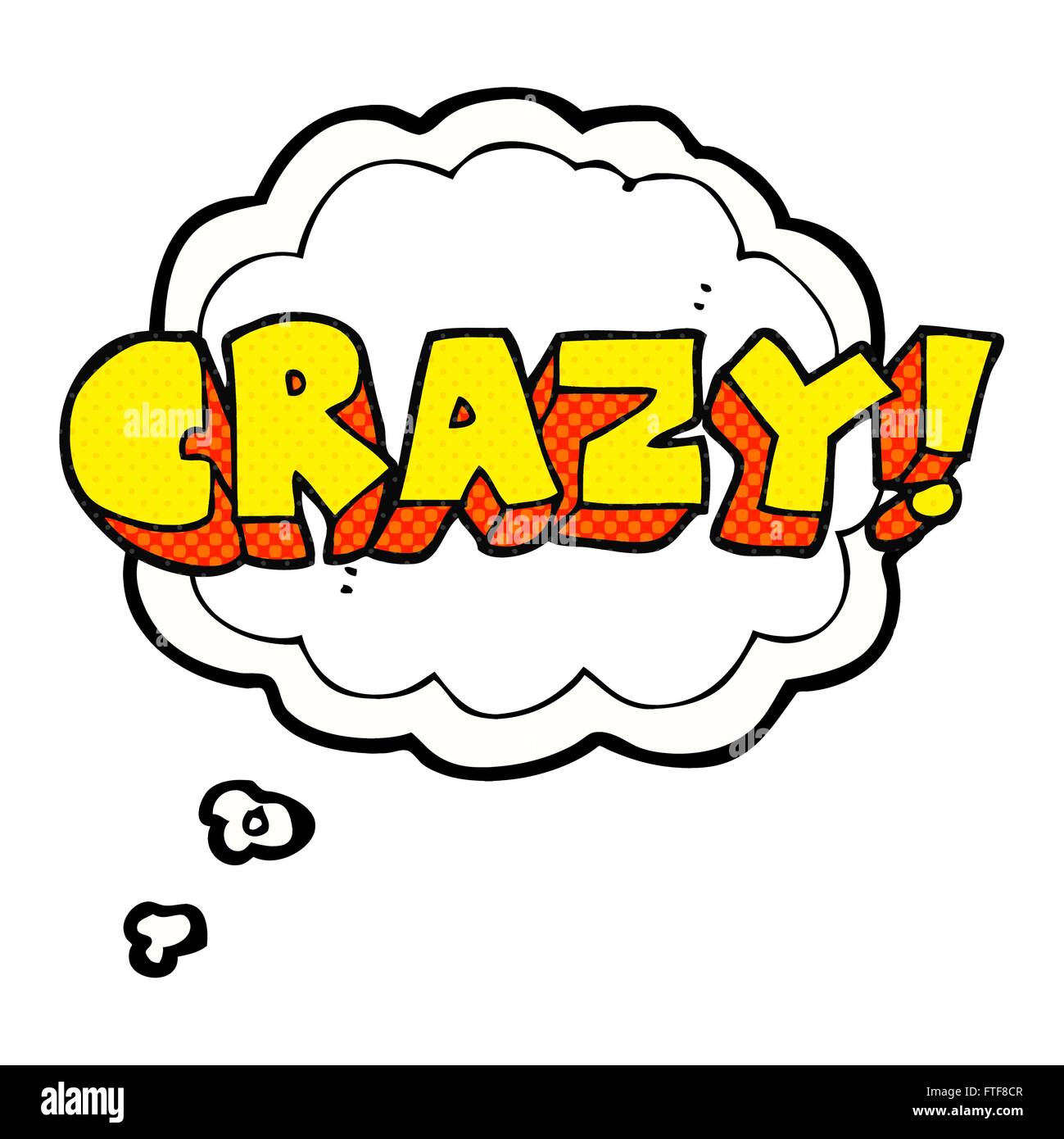 freehand drawn thought bubble cartoon shout crazy Stock Vector Image ...