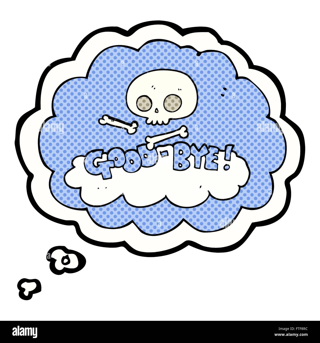 freehand drawn thought bubble cartoon good-bye symbol Stock Vector ...