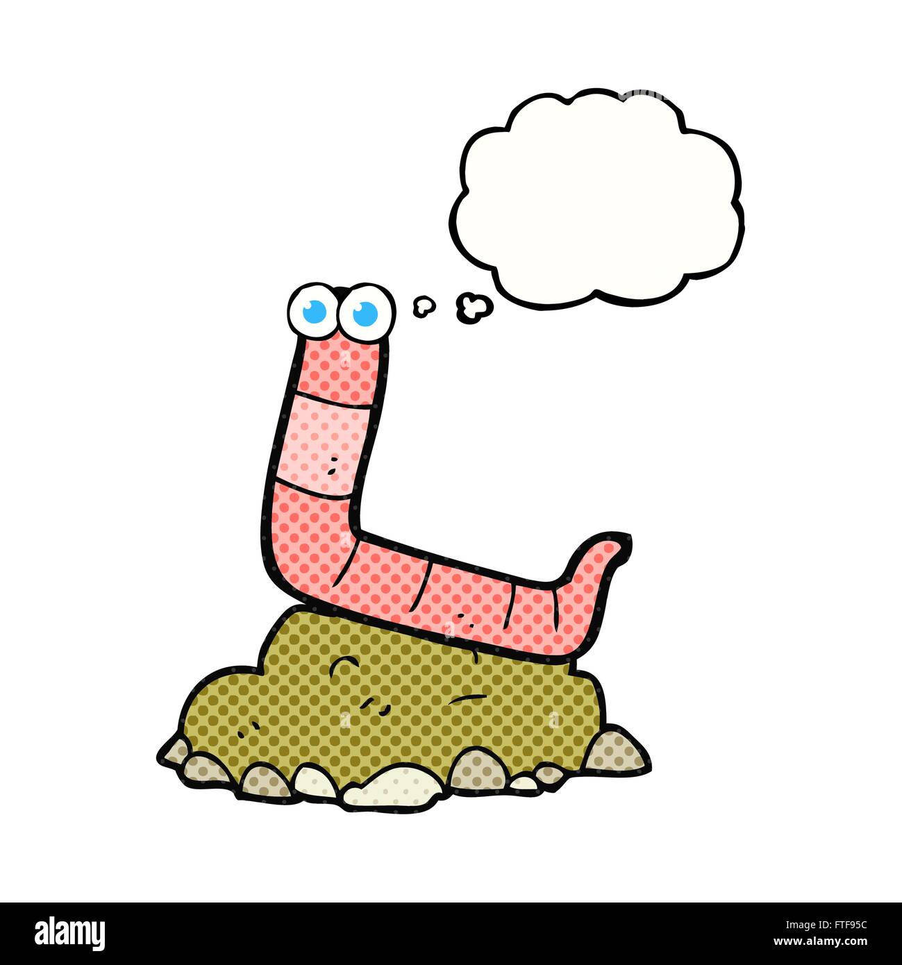 freehand drawn thought bubble cartoon worm Stock Vector Image & Art - Alamy