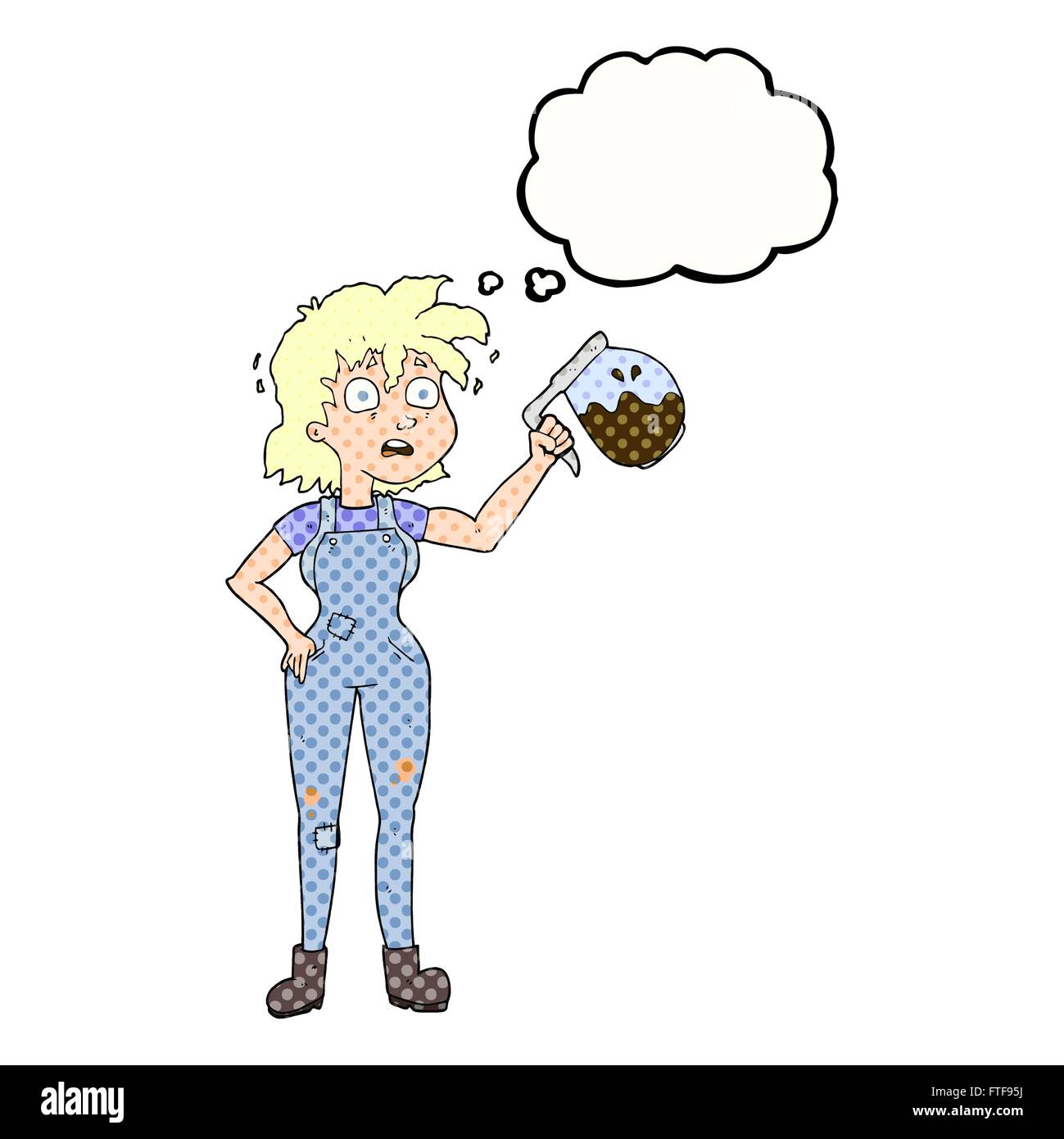 too much coffee freehand drawn thought bubble cartoon Stock Vector ...