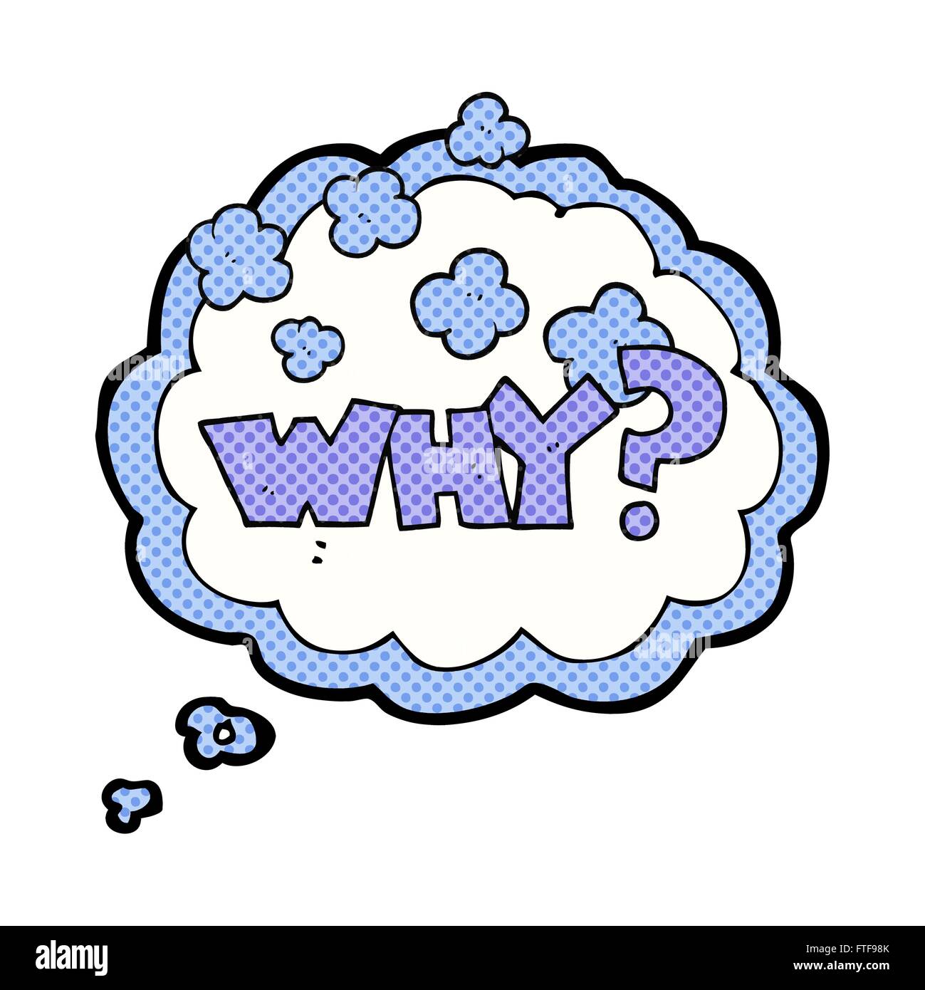 freehand drawn thought bubble cartoon shout WHY Stock Vector Image ...