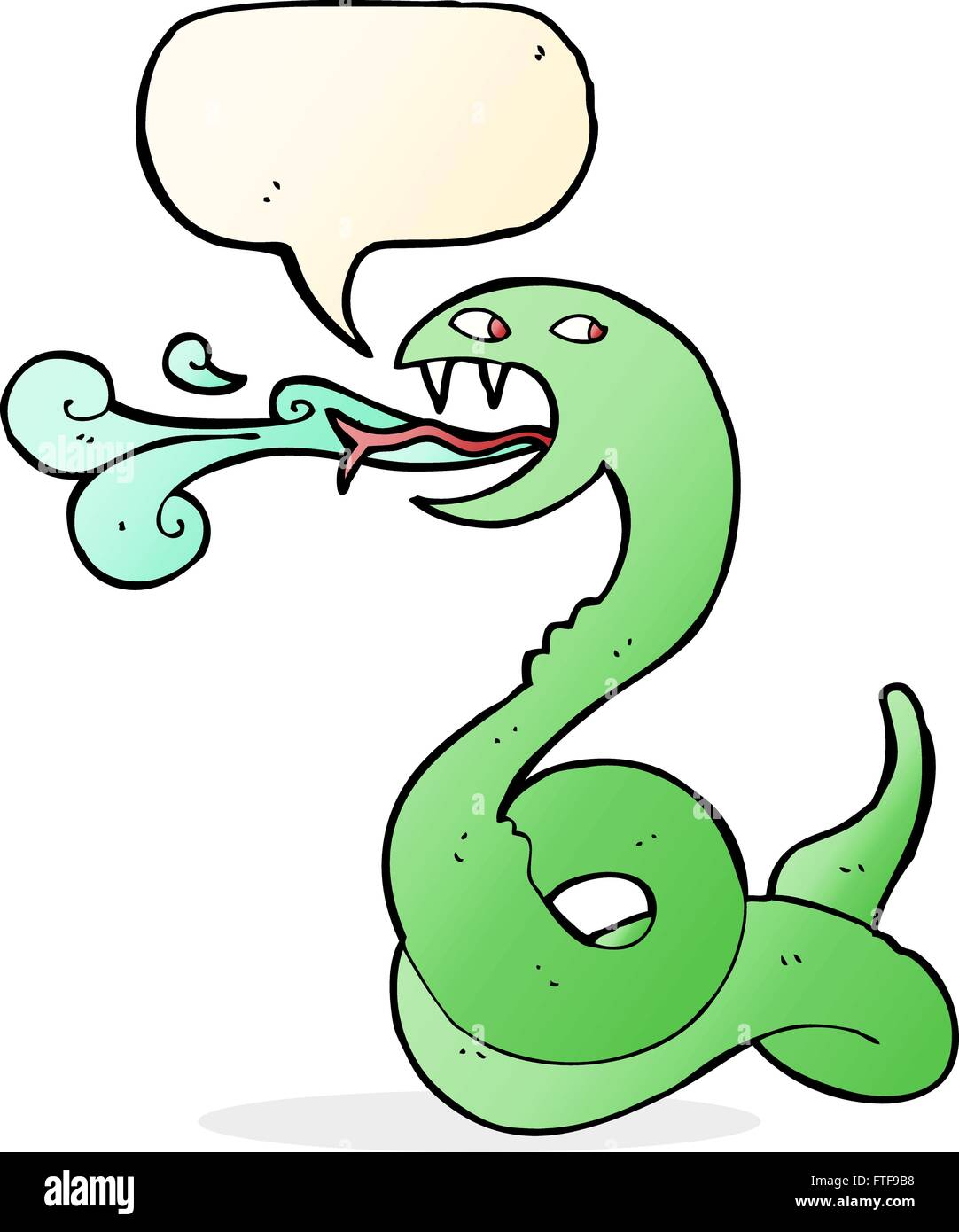 cartoon hissing snake with speech bubble Stock Vector Image & Art - Alamy