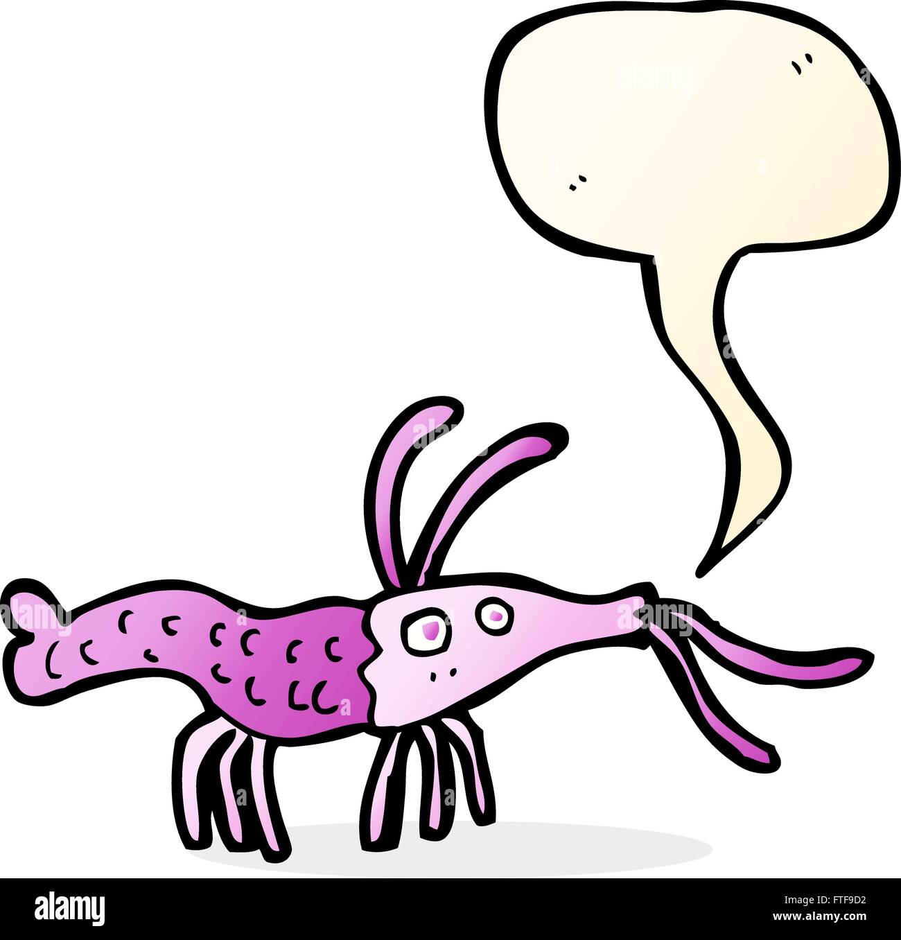 cartoon shrimp with speech bubble Stock Vector Image & Art - Alamy