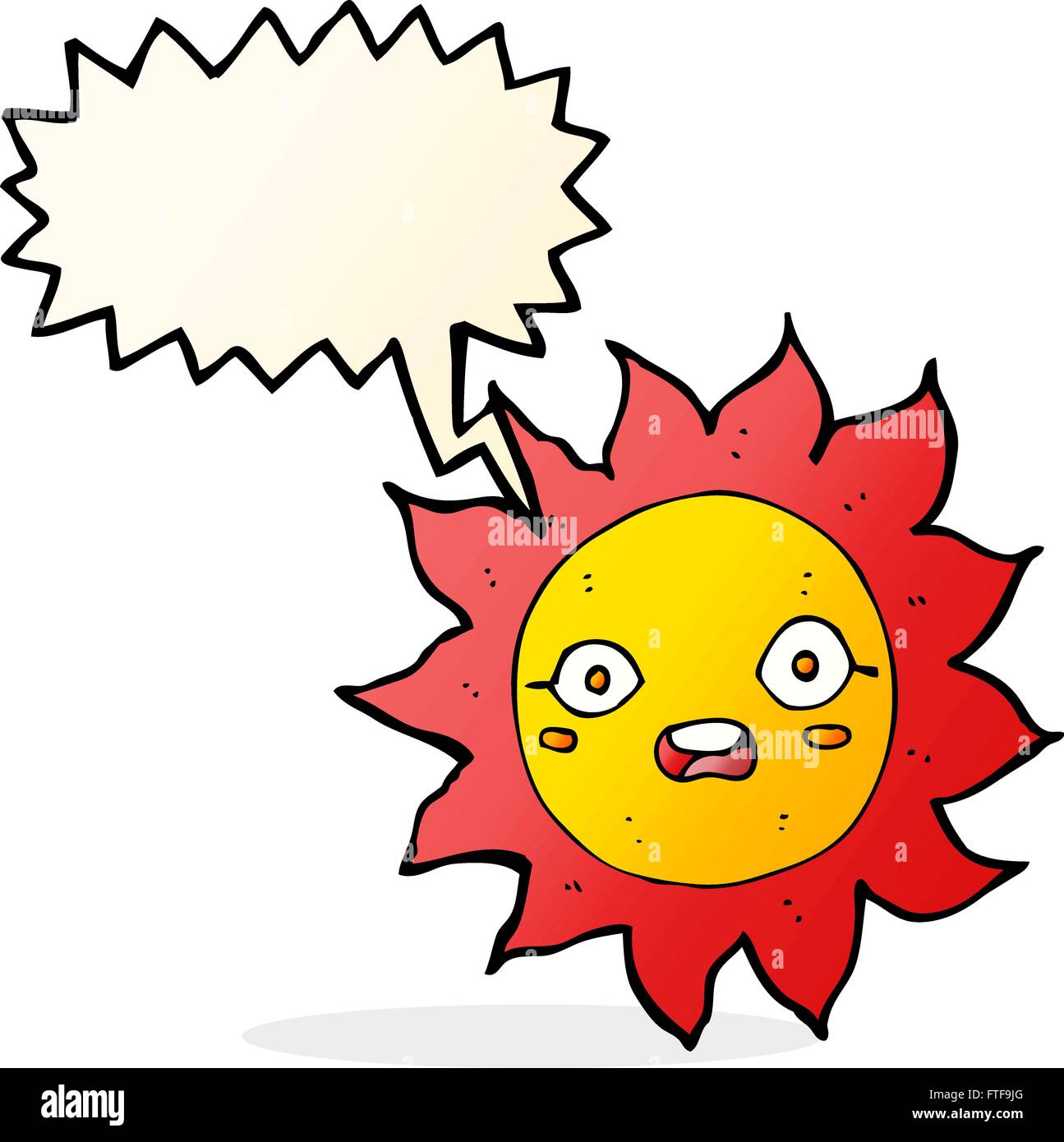 cartoon sun with speech bubble Stock Vector Image & Art - Alamy
