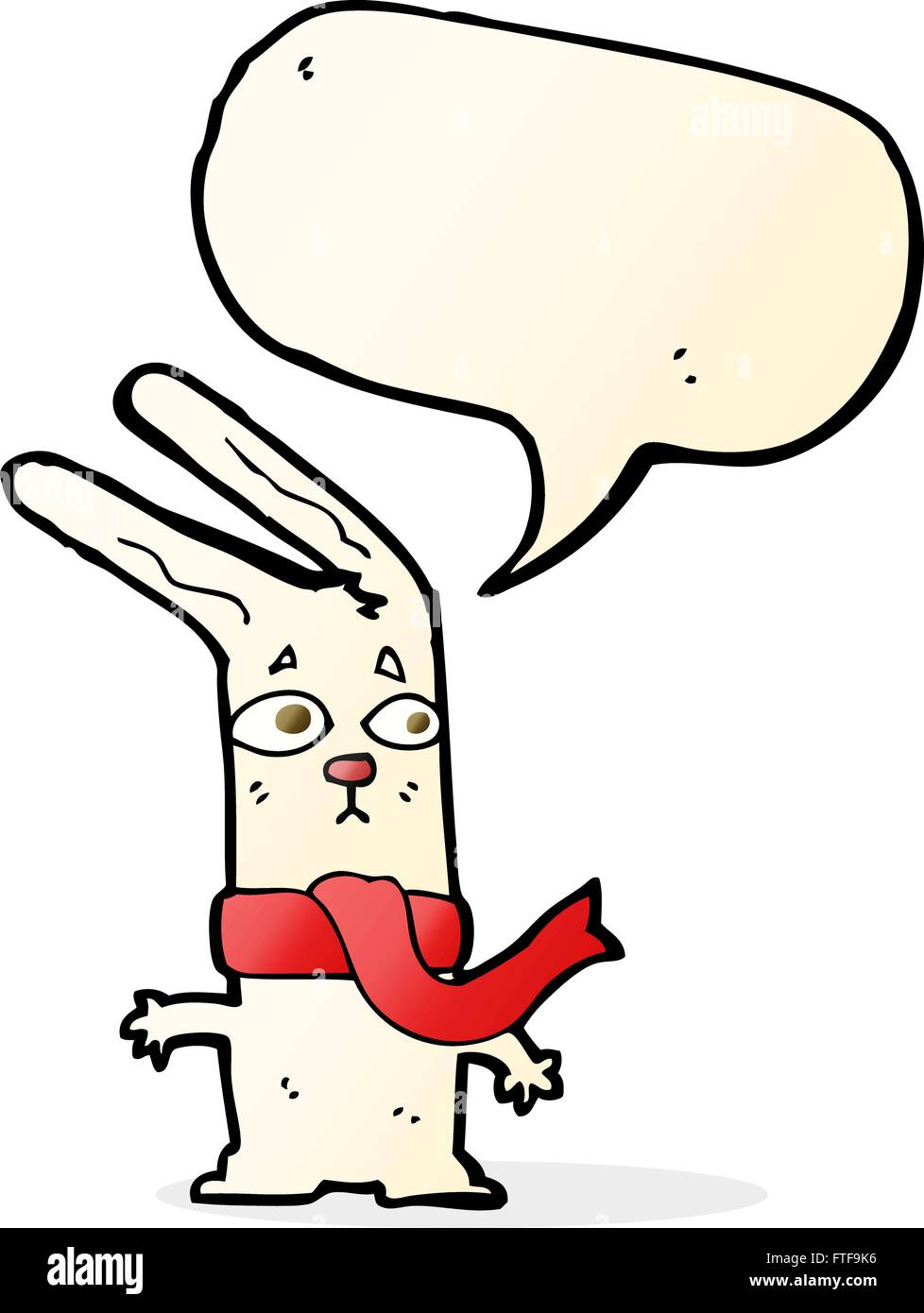 cartoon rabbit with speech bubble Stock Vector Image & Art - Alamy