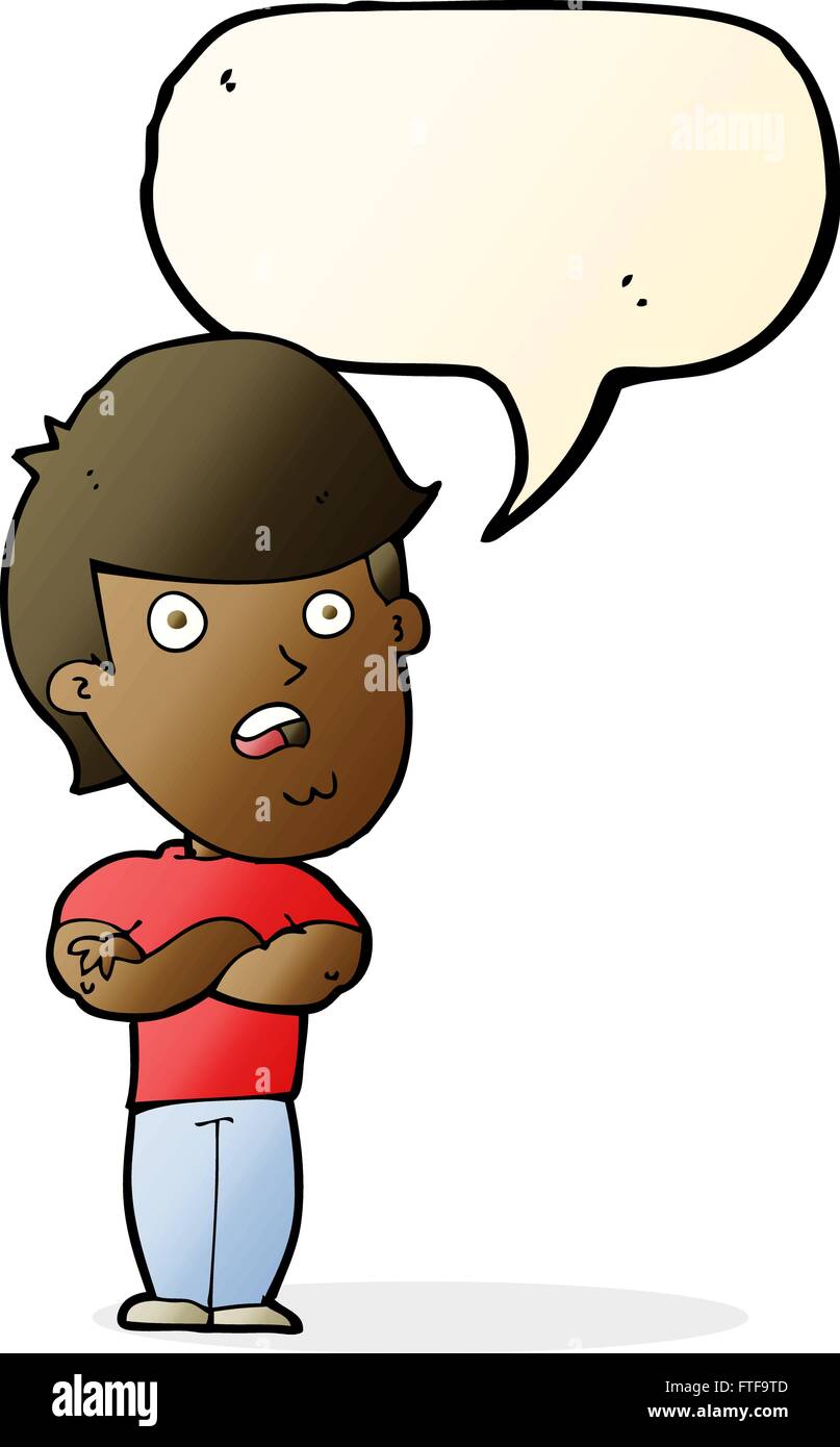 cartoon dissapointed man with speech bubble Stock Vector Image & Art ...