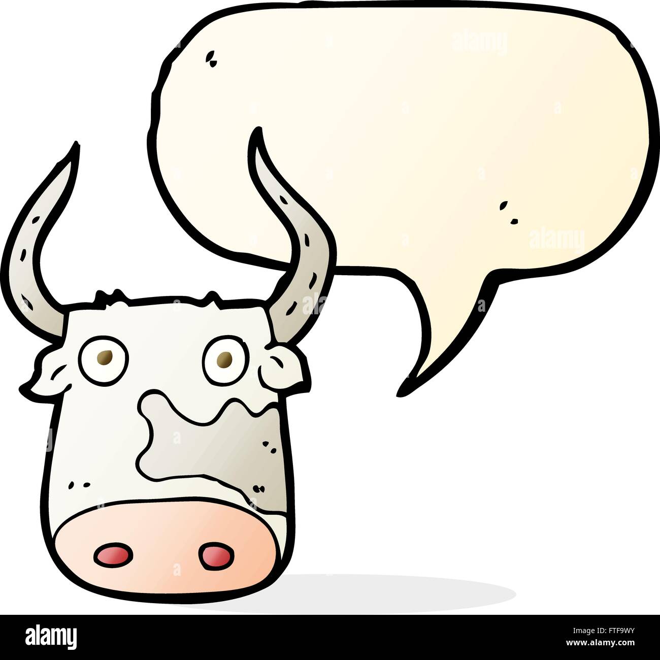 cartoon cow with speech bubble Stock Vector Image & Art - Alamy