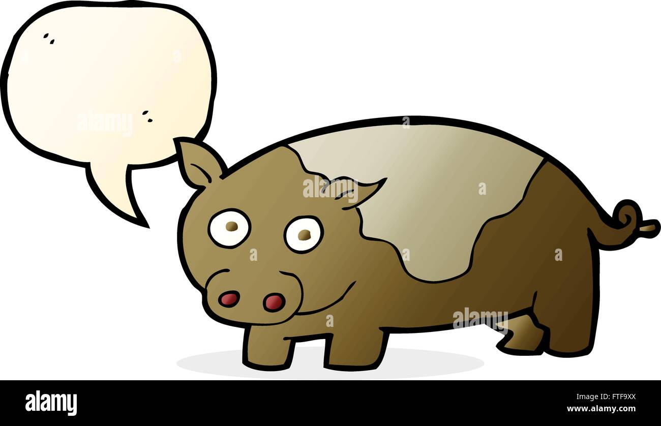 Cartoon pig speech bubble hi-res stock photography and images - Alamy