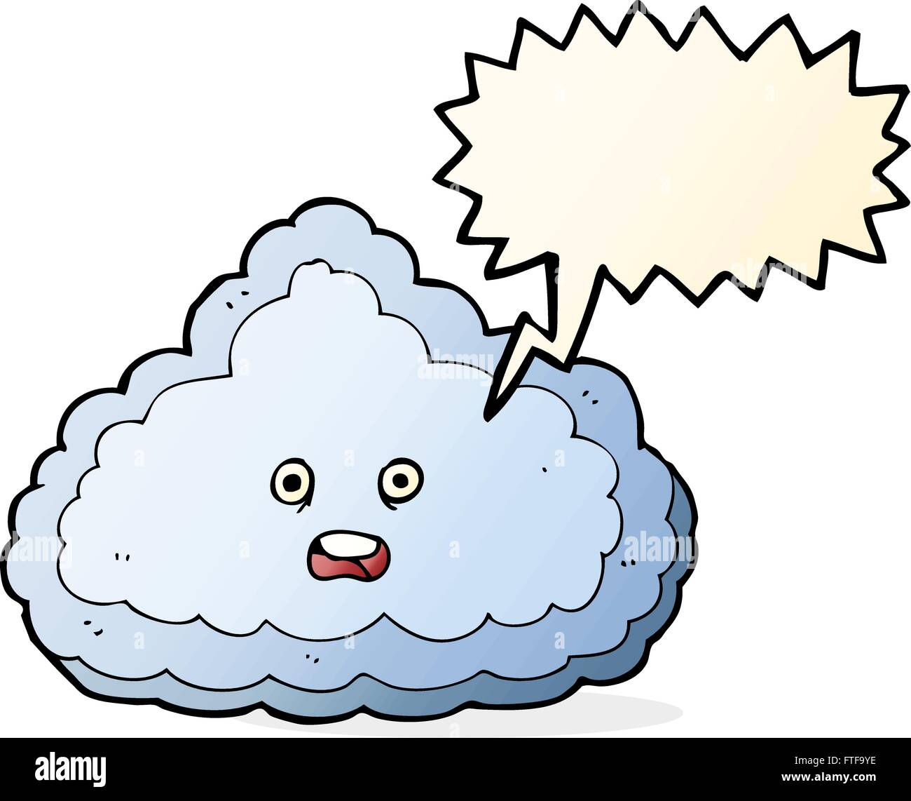 cartoon cloud with speech bubble Stock Vector Image & Art - Alamy