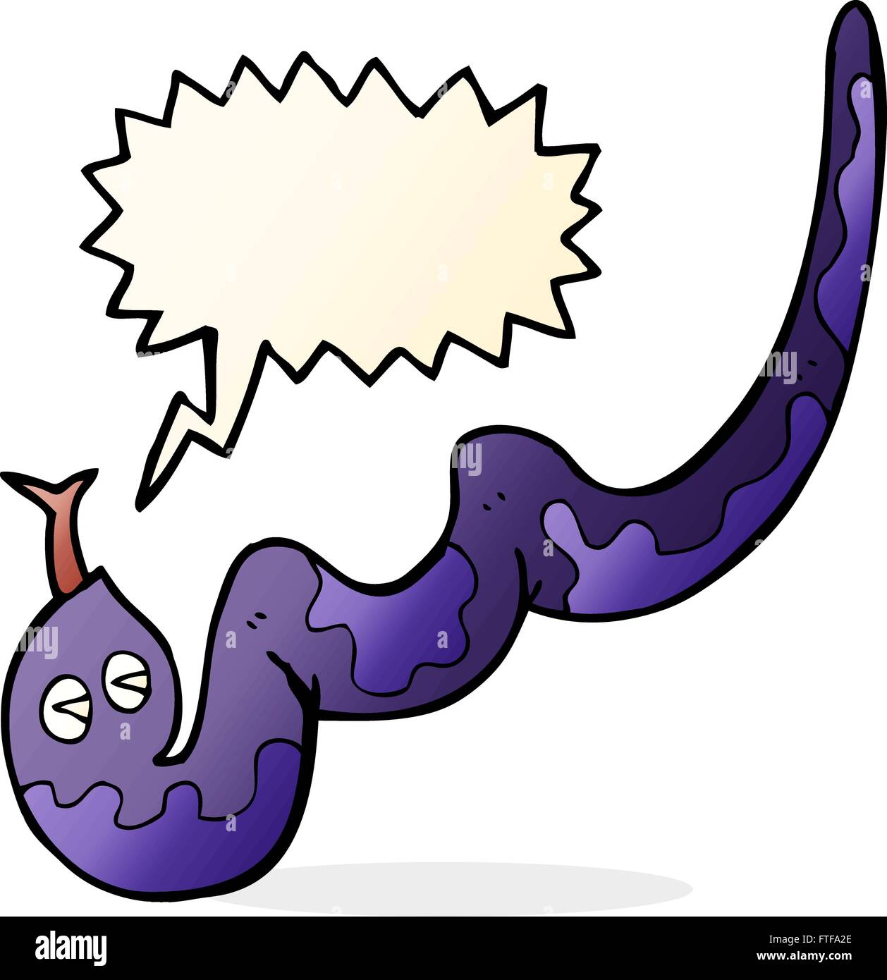 cartoon hissing snake with speech bubble Stock Vector Image & Art - Alamy