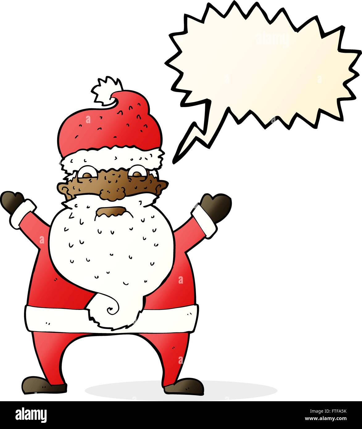 Funny stressed santa claus Stock Vector Images - Alamy