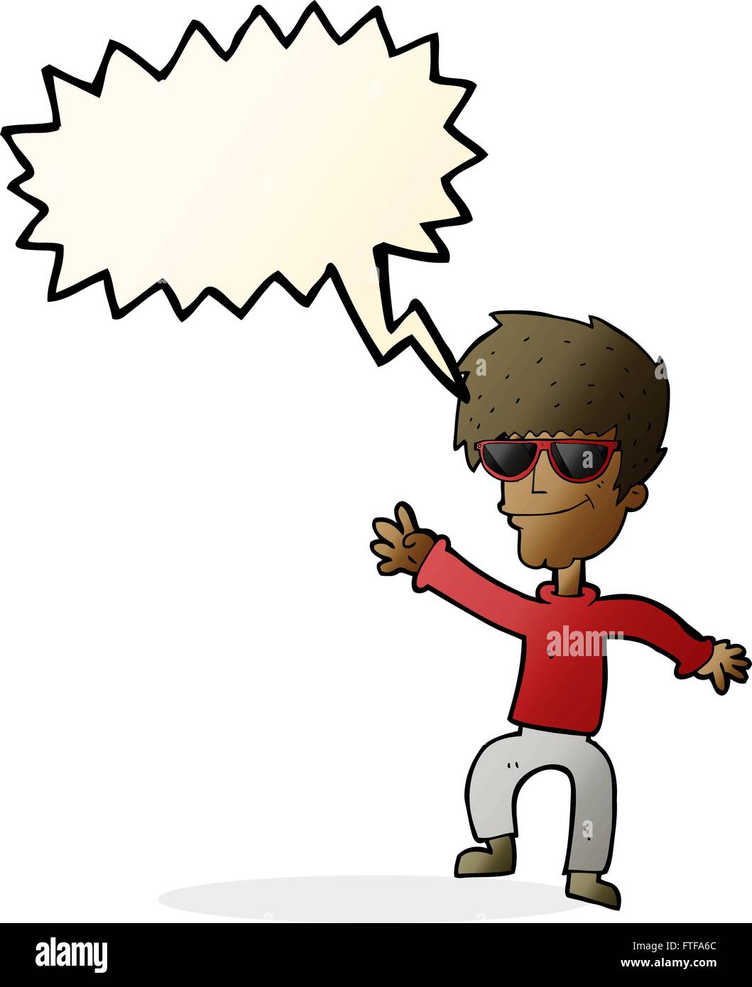 Boy with cool shades Stock Vector Images - Alamy