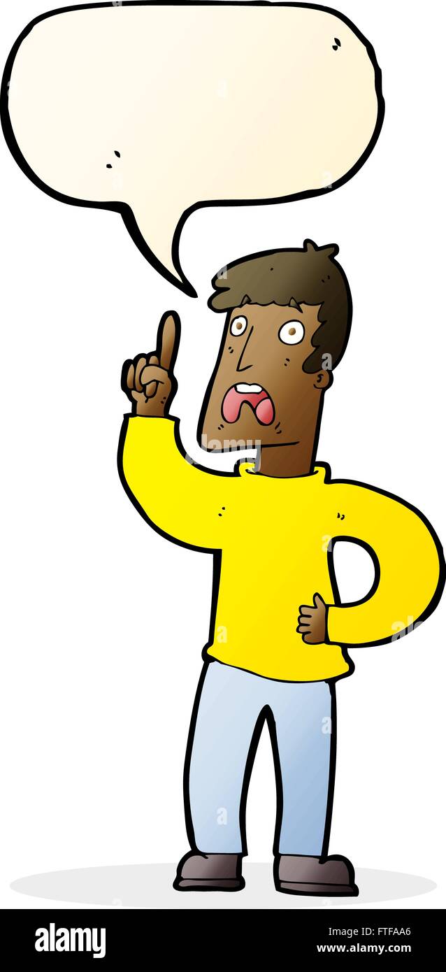 cartoon man with complaint with speech bubble Stock Vector Image & Art ...