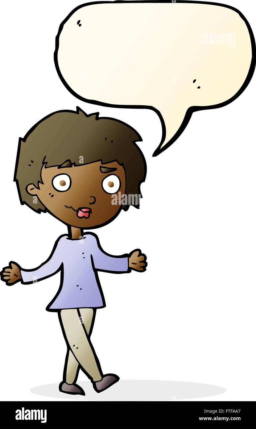 cartoon confused woman with speech bubble Stock Vector Image & Art - Alamy