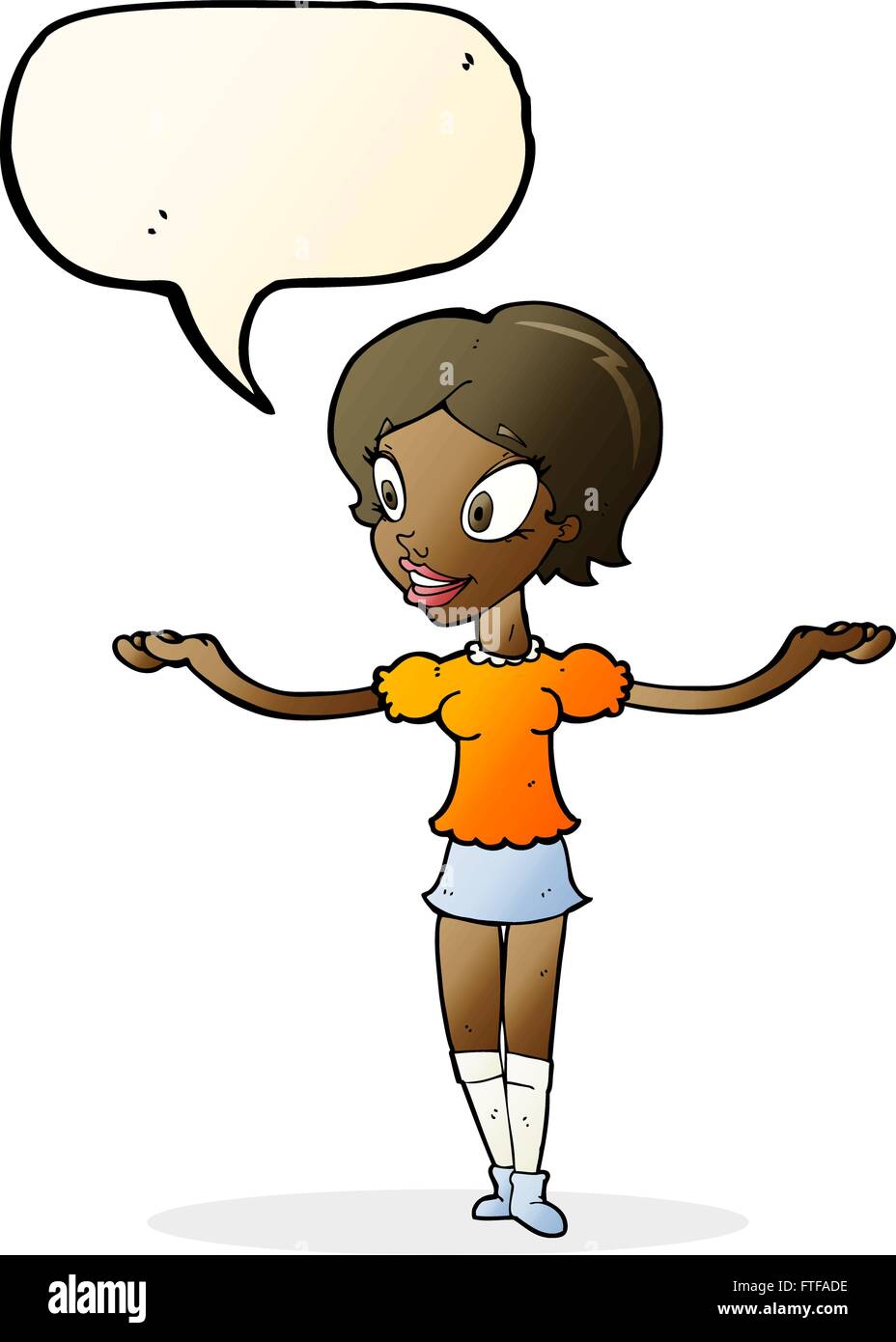Cartoon woman arms wide hi-res stock photography and images - Alamy