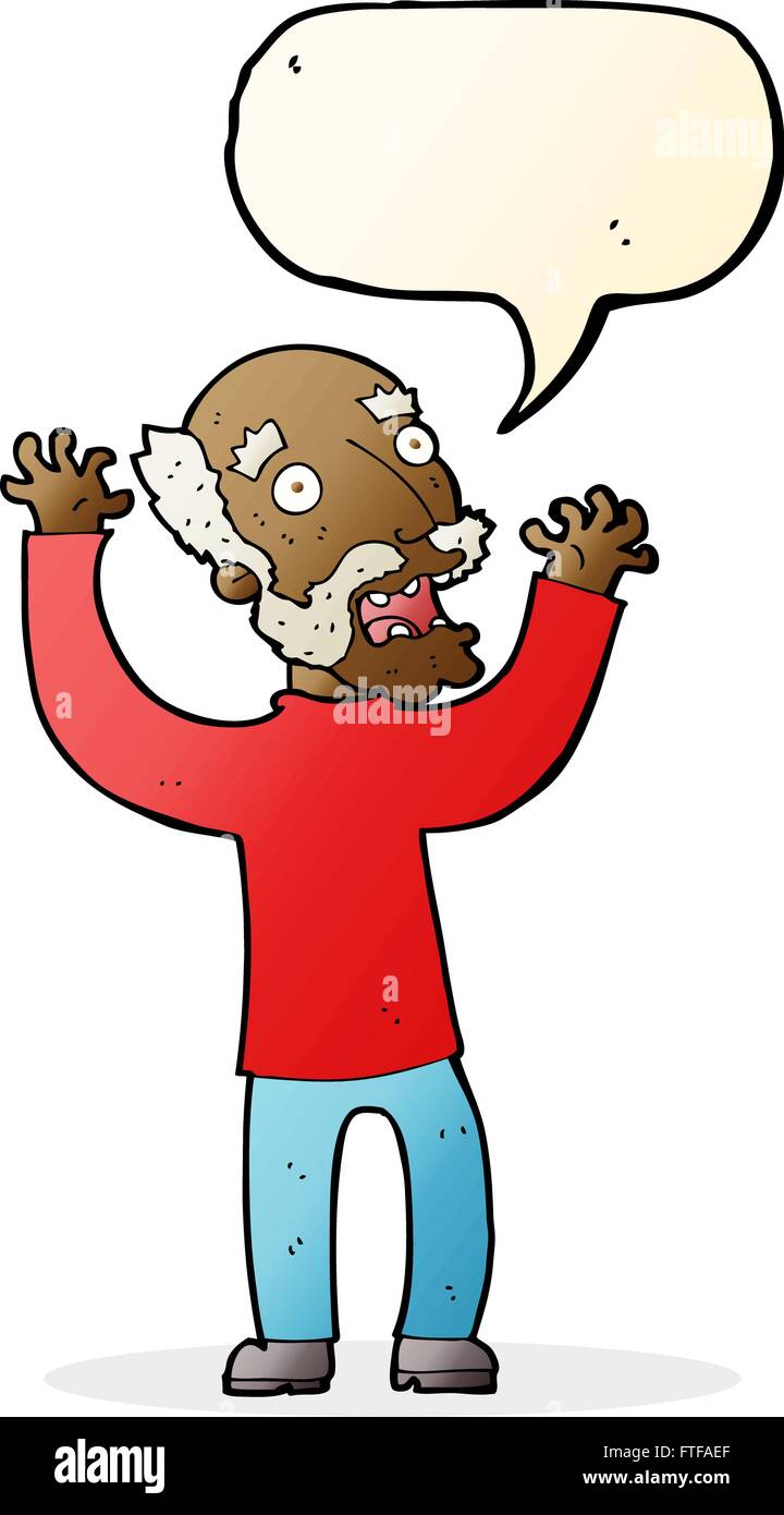 Cartoon terrified old man hi-res stock photography and images - Alamy