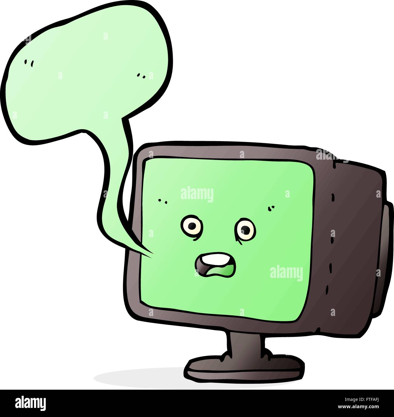 cartoon computer screen with speech bubble Stock Vector Image & Art - Alamy