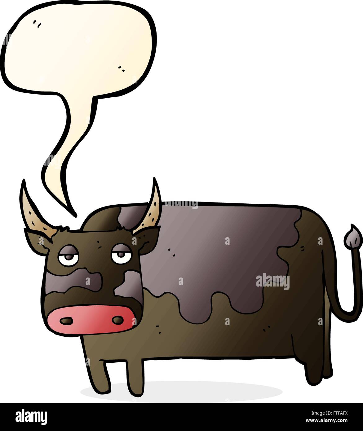 cartoon cow with speech bubble Stock Vector Image & Art - Alamy
