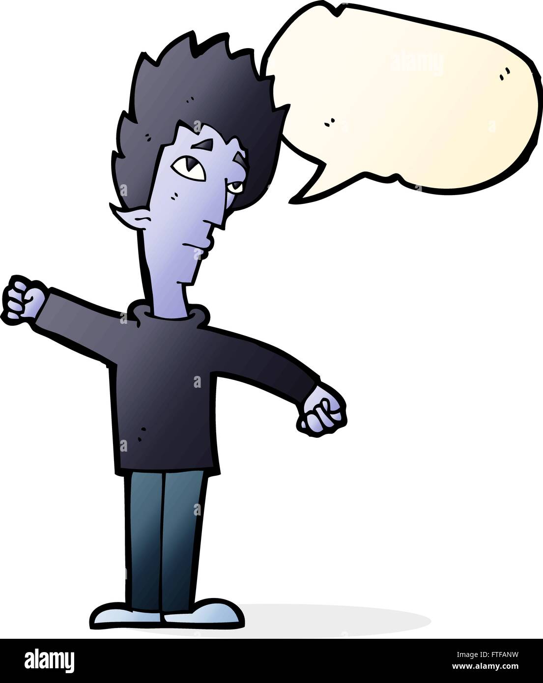 cartoon vampire man with speech bubble Stock Vector Image & Art - Alamy