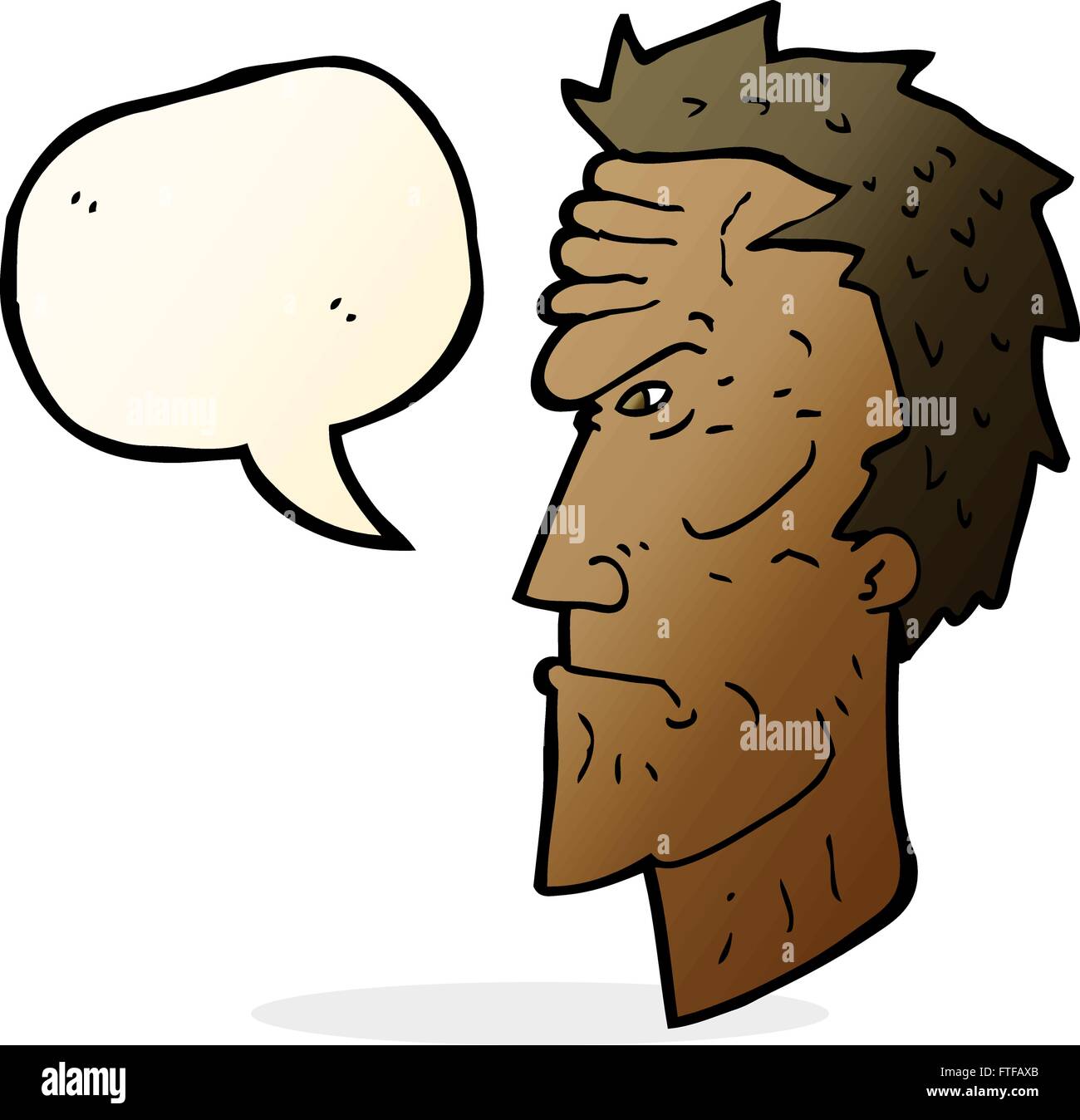 cartoon angry face with speech bubble Stock Vector Image & Art - Alamy