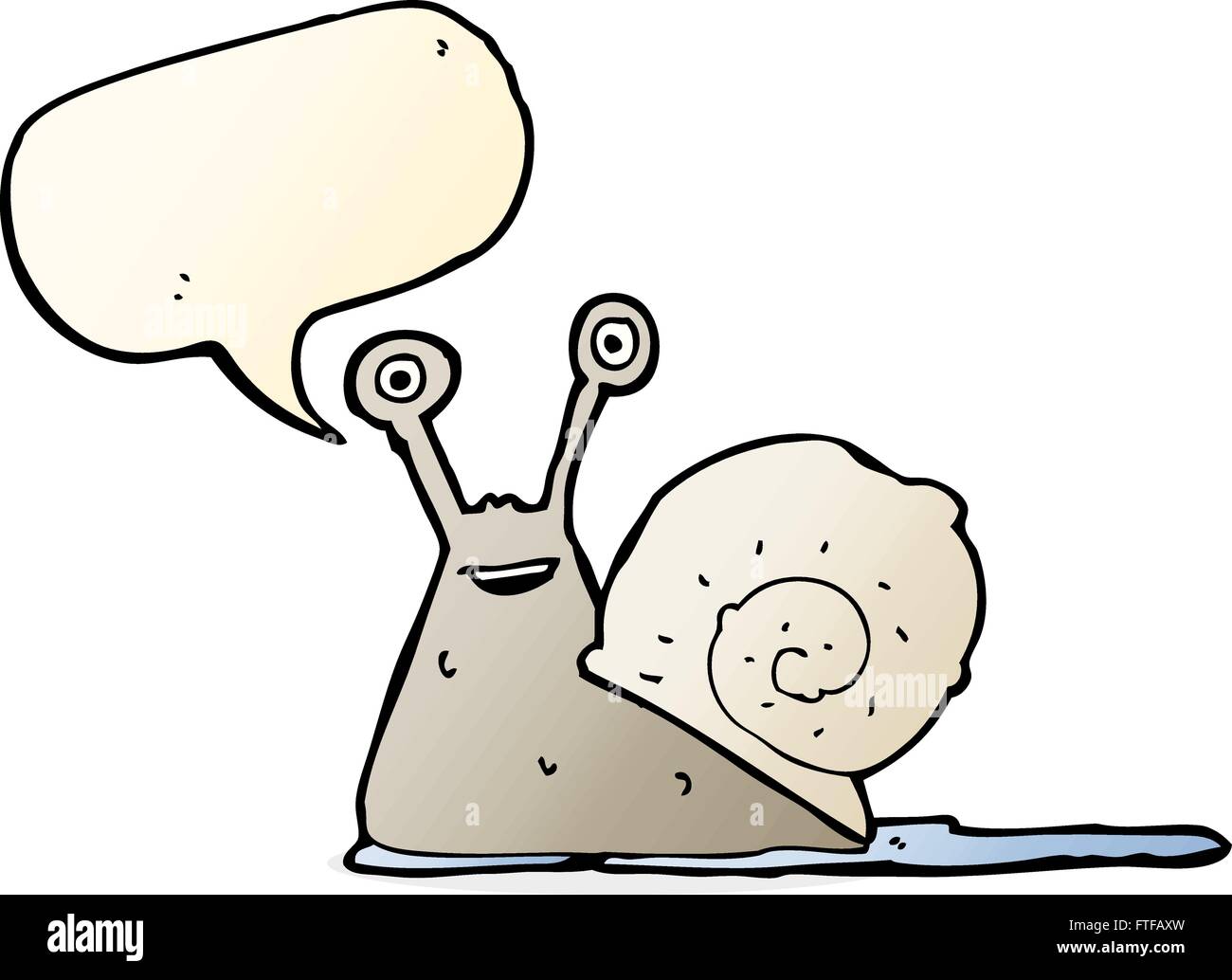 cartoon snail with speech bubble Stock Vector Image & Art - Alamy