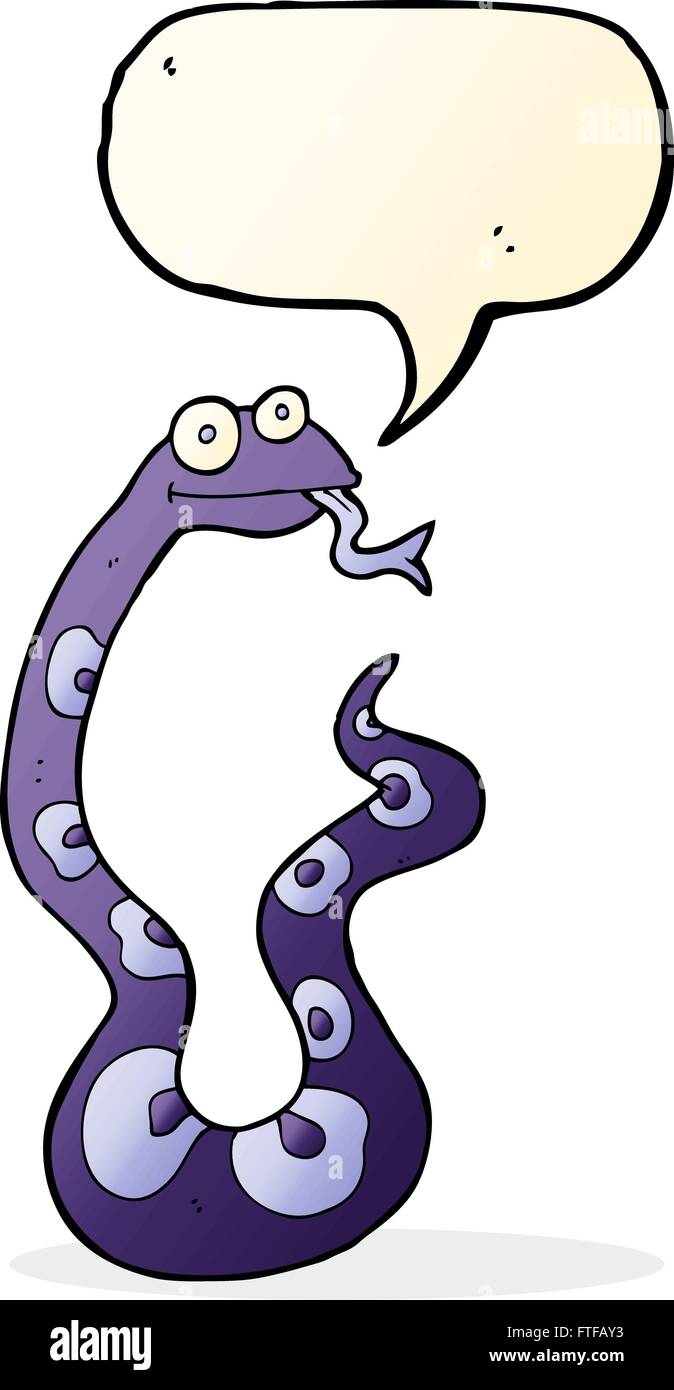 cartoon snake with speech bubble Stock Vector Image & Art - Alamy