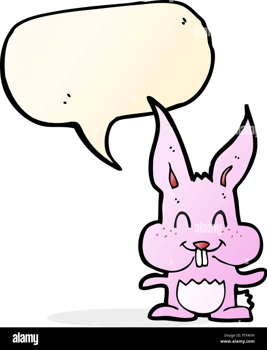 cartoon rabbit with speech bubble Stock Vector Image & Art - Alamy