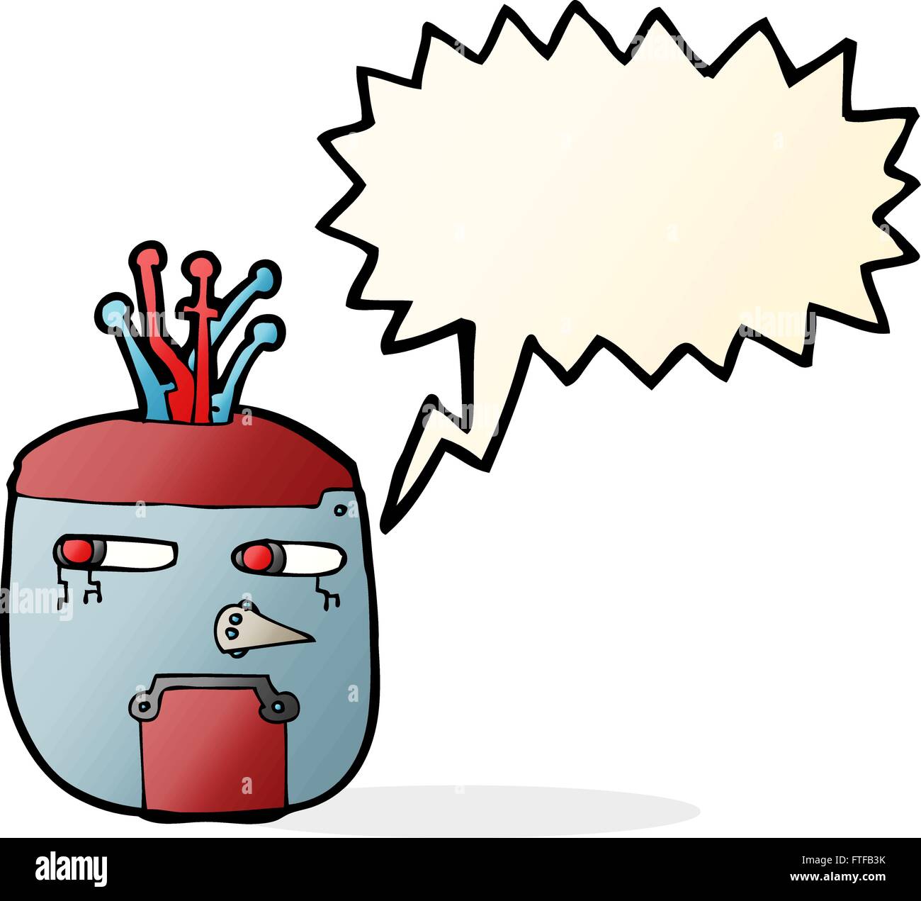 Cartoon gold robot head Stock Vector Images - Alamy