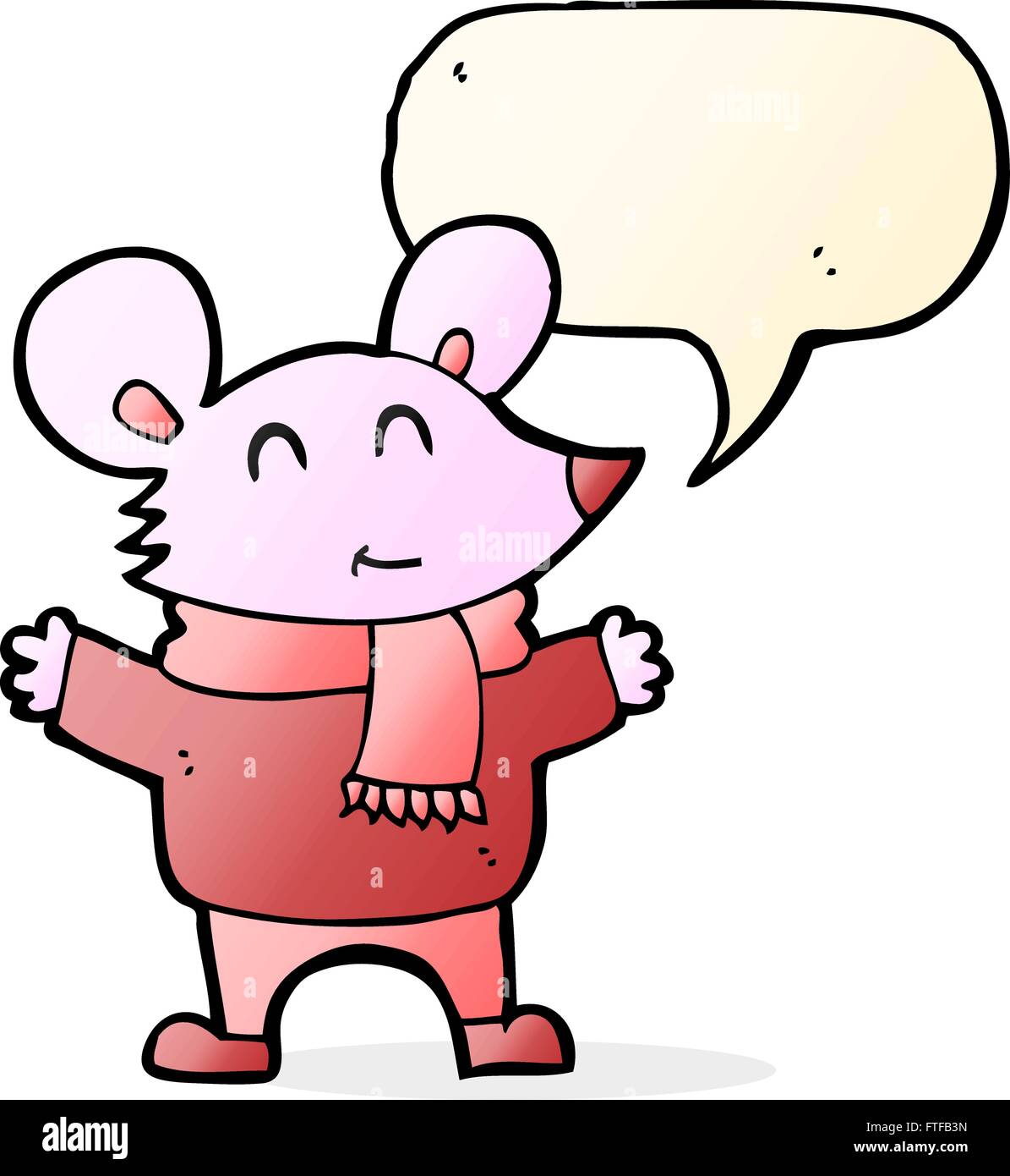 cartoon mouse with speech bubble Stock Vector Image & Art - Alamy