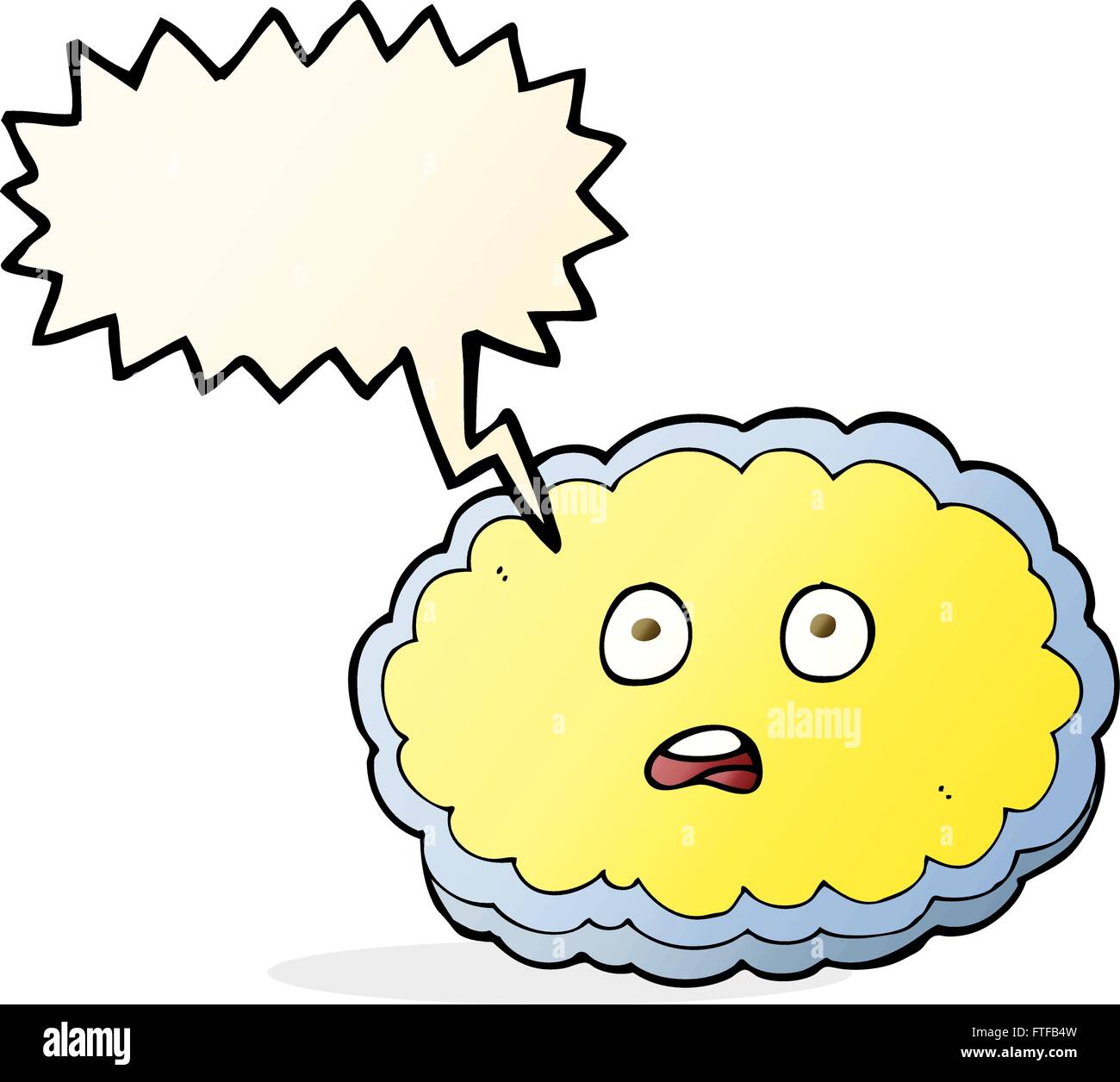 shocked cartoon cloud face with speech bubble Stock Vector Image & Art ...