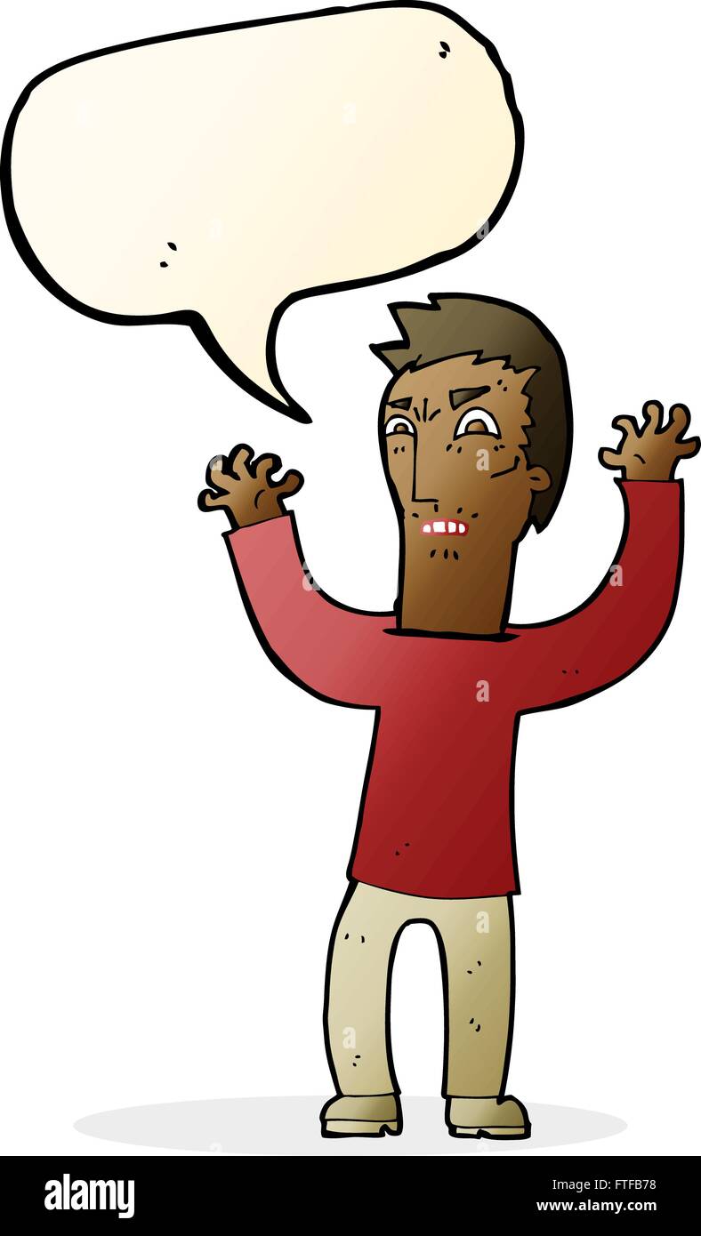 cartoon angry man with speech bubble Stock Vector Image & Art - Alamy