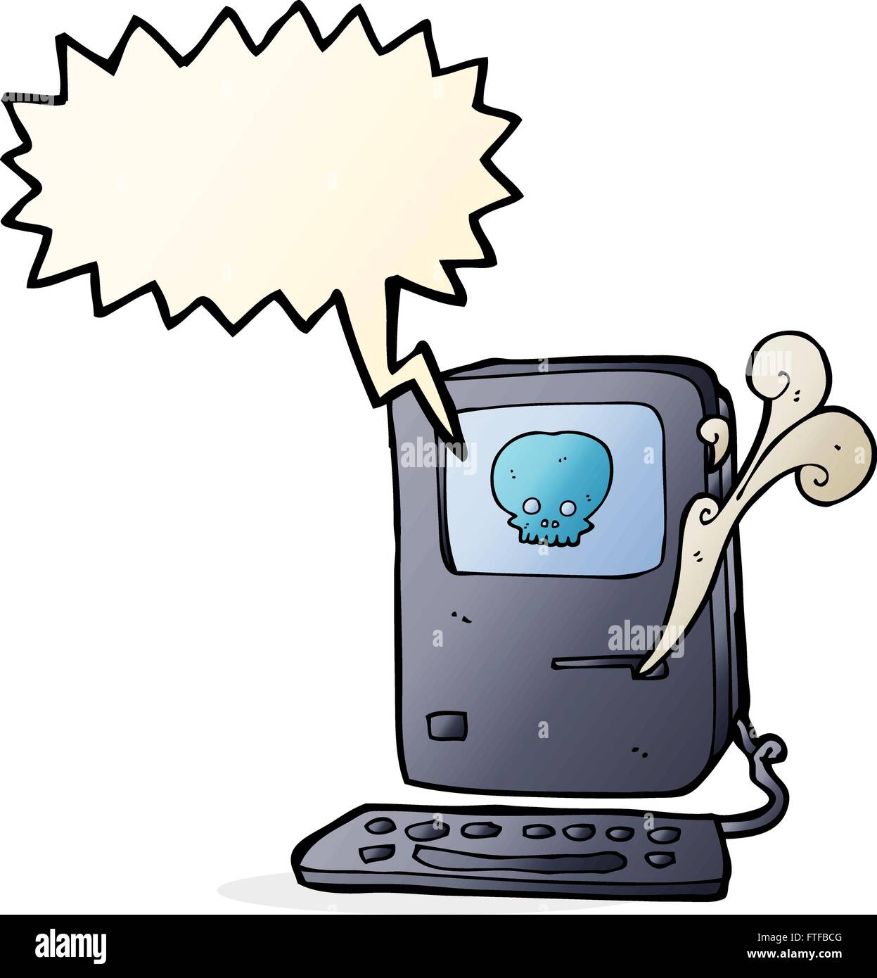 computer virus cartoon with speech bubble Stock Vector Image & Art - Alamy